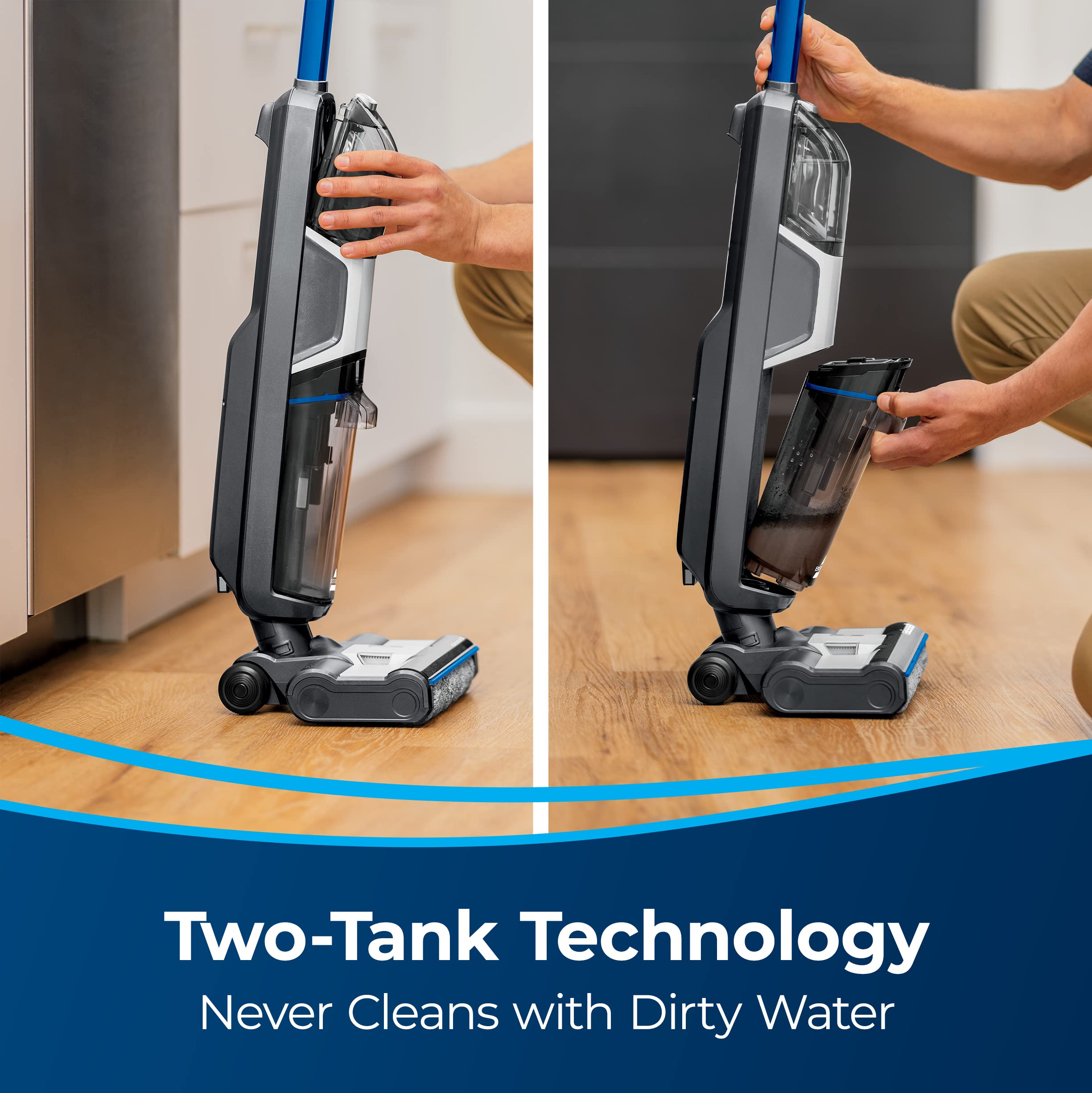 Bissell Crosswave HF3 Cordless Wet/Dry Vacuum Cleaner and Mop, Multi-Surface and Hardwood Floor Cleaner, 3649A