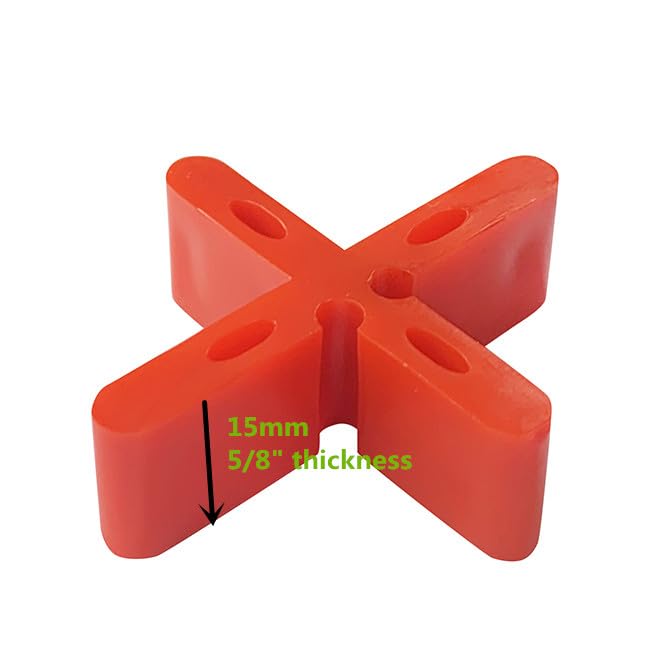 Outdoor Brick leveling Spacers DIY 5/8-Inch Tile Spacers for Slab Spacers 50 pieces/package Red Brick install Leveling Tool Joint Crosses Building Products Material 15mm x 6mm