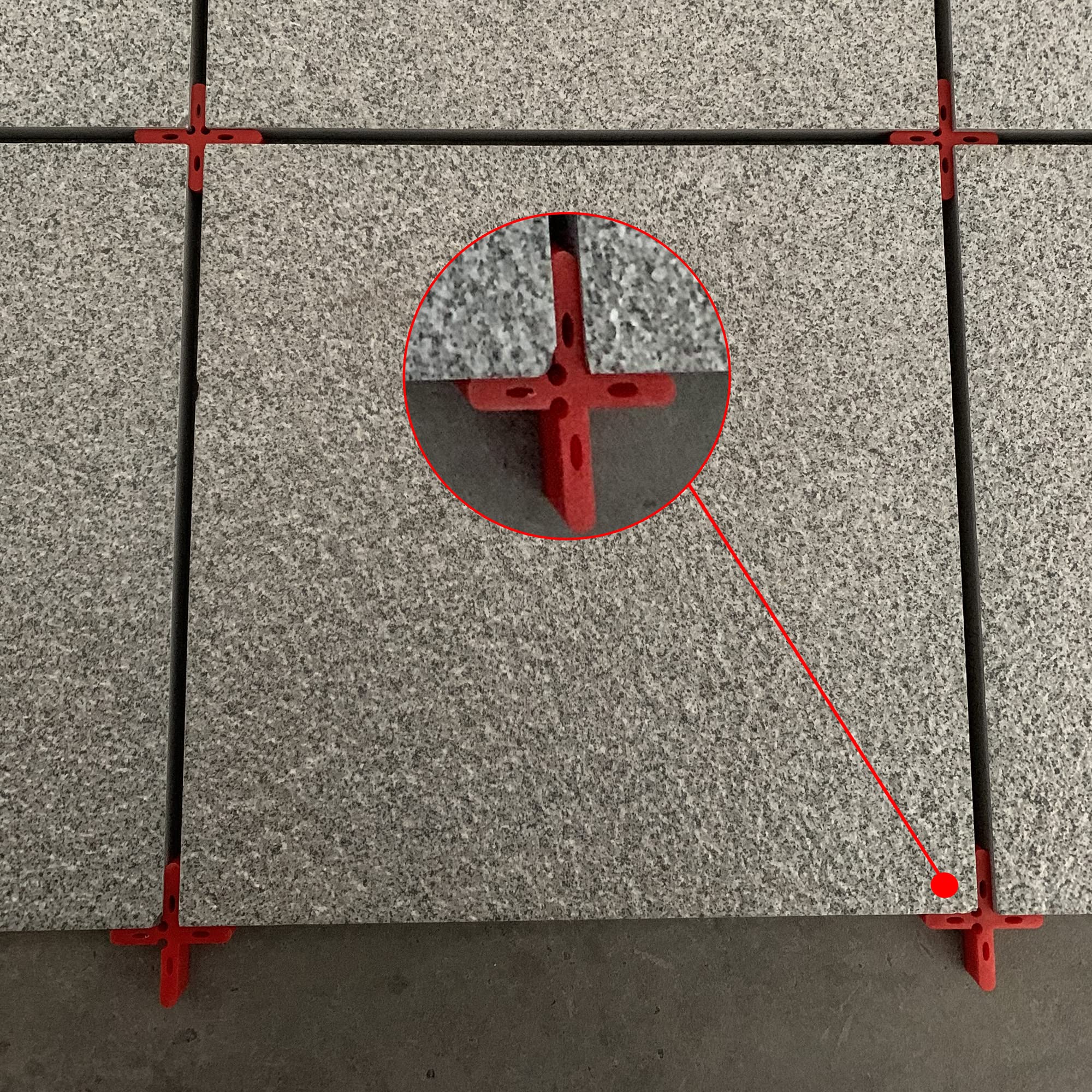 Outdoor Brick leveling Spacers DIY 5/8-Inch Tile Spacers for Slab Spacers 50 pieces/package Red Brick install Leveling Tool Joint Crosses Building Products Material 15mm x 6mm