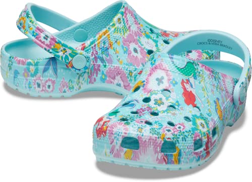 Crocs Unisex Classic Disney x Vera Bradley Little Mermaid Clogs, Pure Water, Numeric_8 US Men