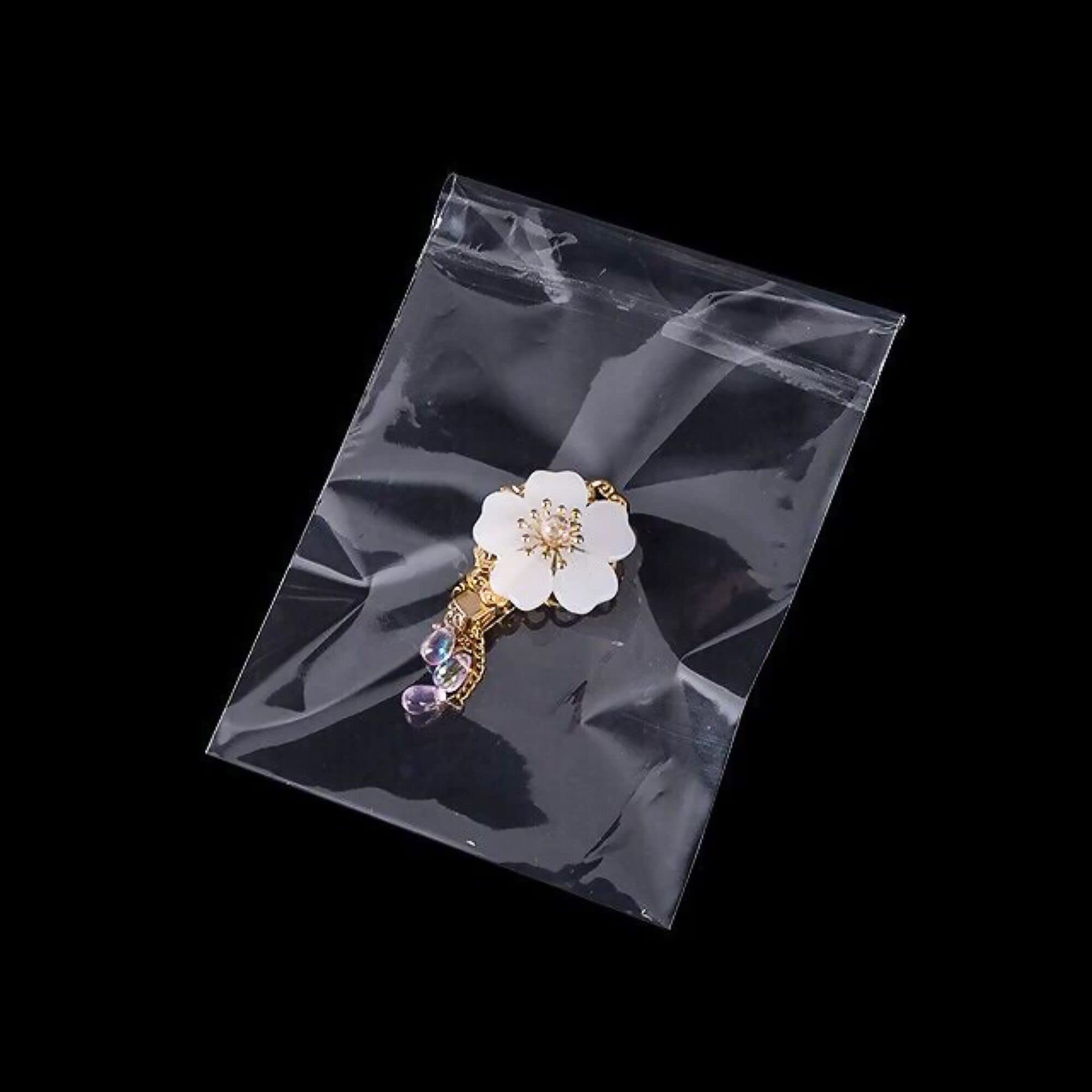 3x4'' Self Sealing Cellophane Bags 300pcs Small Clear Self Adhesive Cello Bags 2mil Tiny Resealable Poly Pouch Bags for Cookie Candy Bakery Photos Cards Soap Jewelry Party Decorative