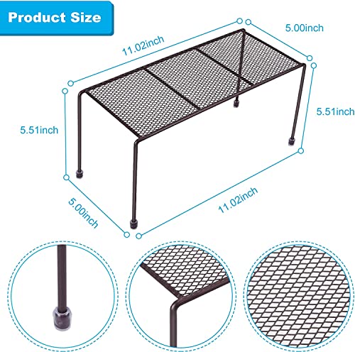 Mini Mesh Kitchen Shelves,Cabinet Storage Shelf Rack, Cabinet Organization ,Kitchen Bathroom Pantry Cupboard Desk Home Office, Fridge, Cabinet, Bathroom Cupboard, Non-slip Plastic Feet (6, Black)