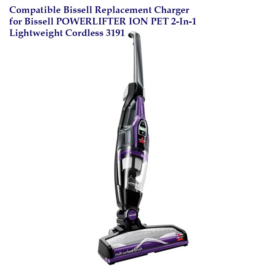 Replacement Charger for Bissell Powerlifter ION PET 2-in-1 Lightweight Cordless 3191 3191C Lithium-ion Battery 14v 800mA 2-in-1 Cordless Stick Vacuum E-Tek ZD12D140080US