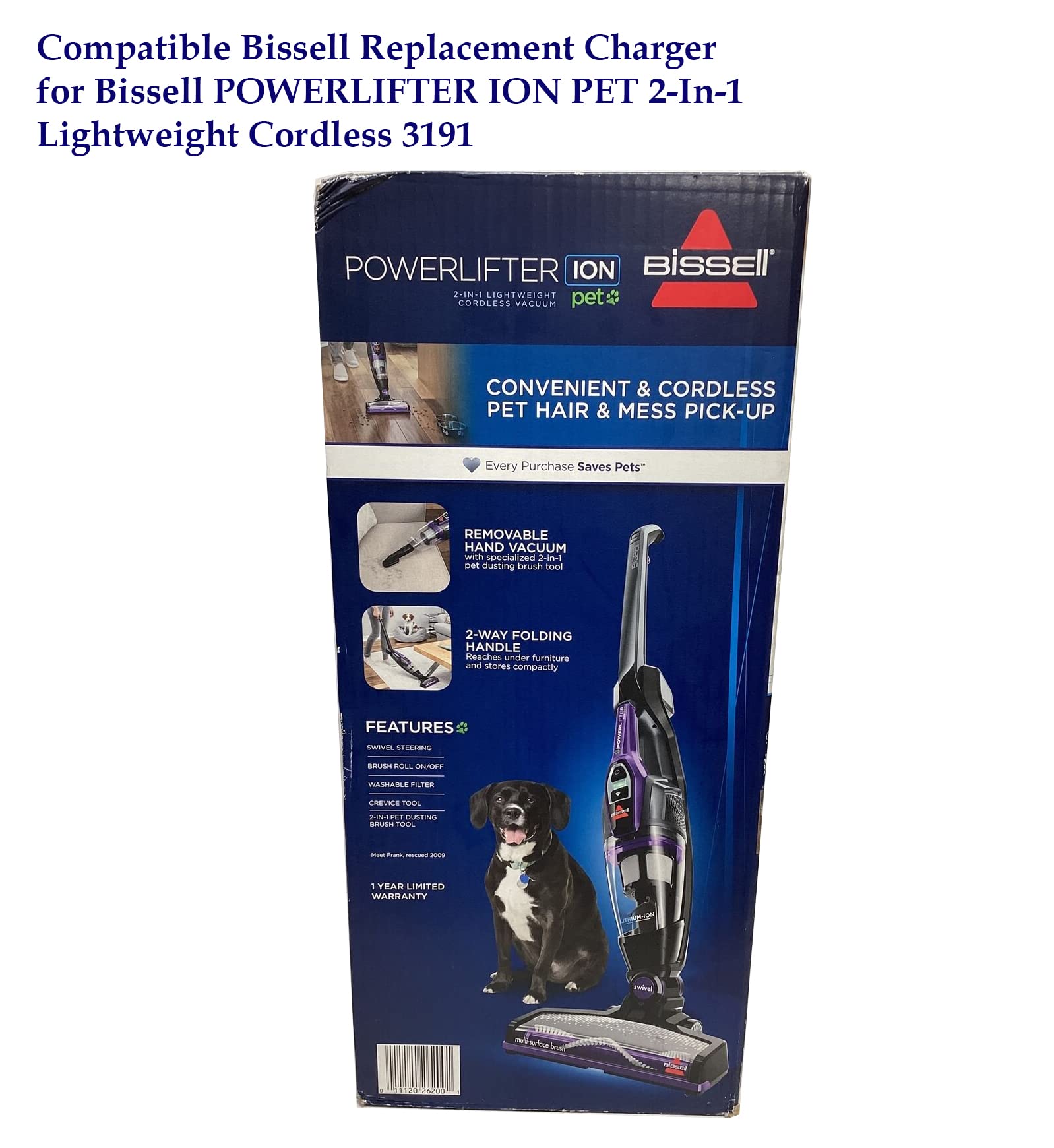 Replacement Charger for Bissell Powerlifter ION PET 2-in-1 Lightweight Cordless 3191 3191C Lithium-ion Battery 14v 800mA 2-in-1 Cordless Stick Vacuum E-Tek ZD12D140080US