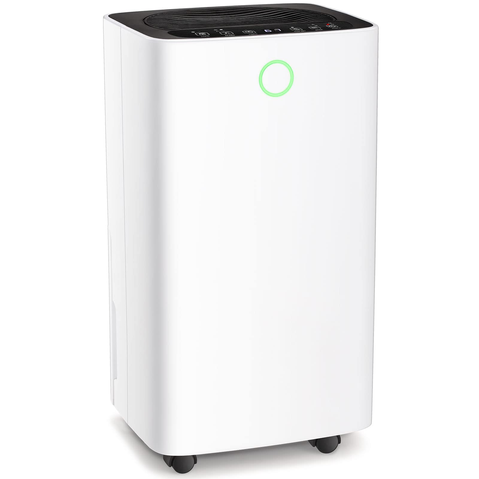 Kndko 2000 Sq. Feet Dehumidifiers, 30 Pint Dehumidifier for Basement, Home and Bedroom With Auto or Manual Drainage - Dehumidifiers With Drain Hose, 3 Operation Modes & 12HR Timer