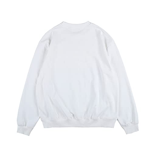 astro monical I Like You You're Expensive Mens Sweatshirts Hip Hop Crewneck Graphic Cotton Pullover White,XL