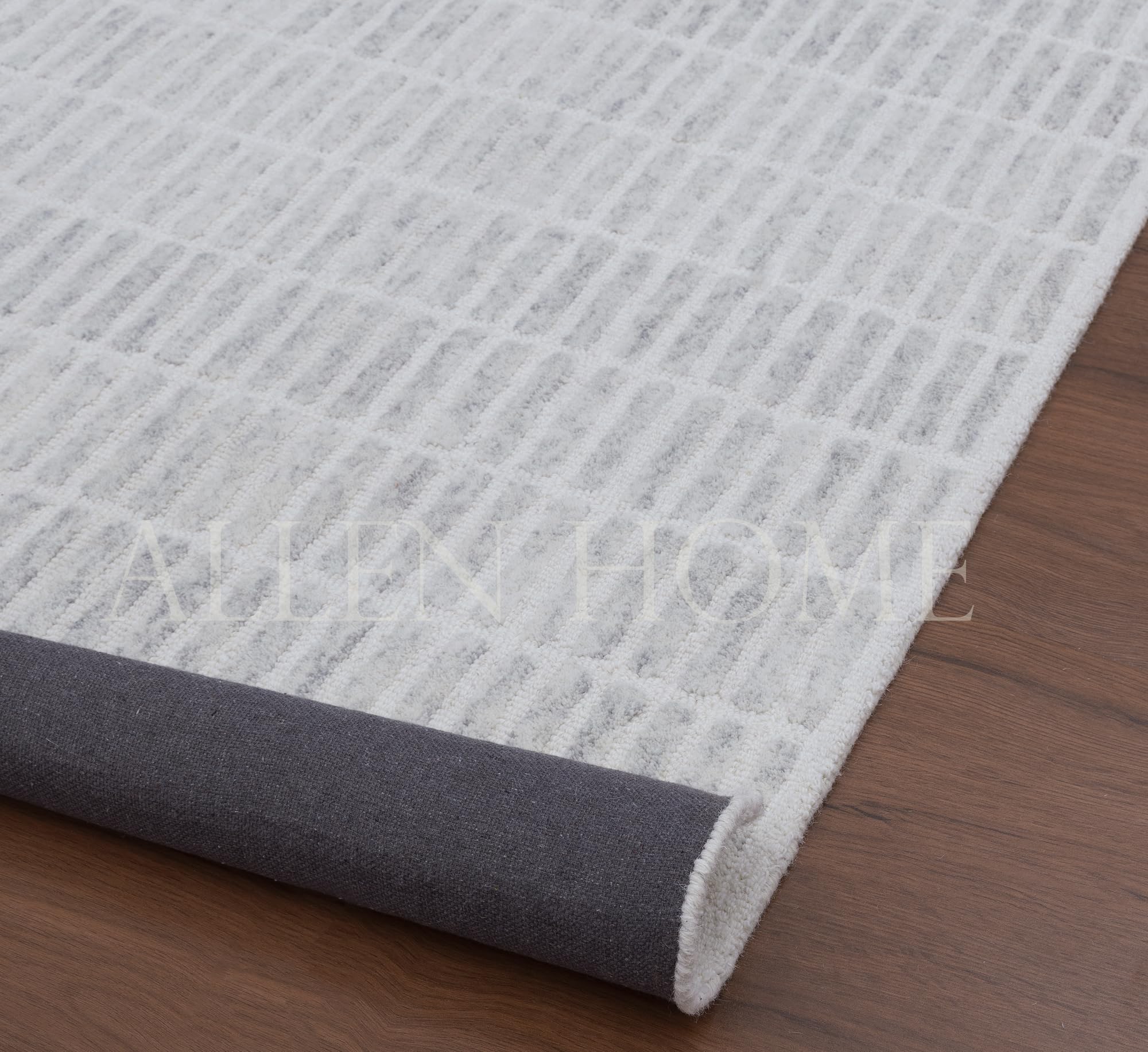 Allen Home Traditional Capitola Wool Area Rugs by Allen Home | Durable | 100% Wool, Hand Tufted | Living Room, Dining Room, Bedroom, and Entryway Area Rugs | 8β x 10β | Capitola Gray