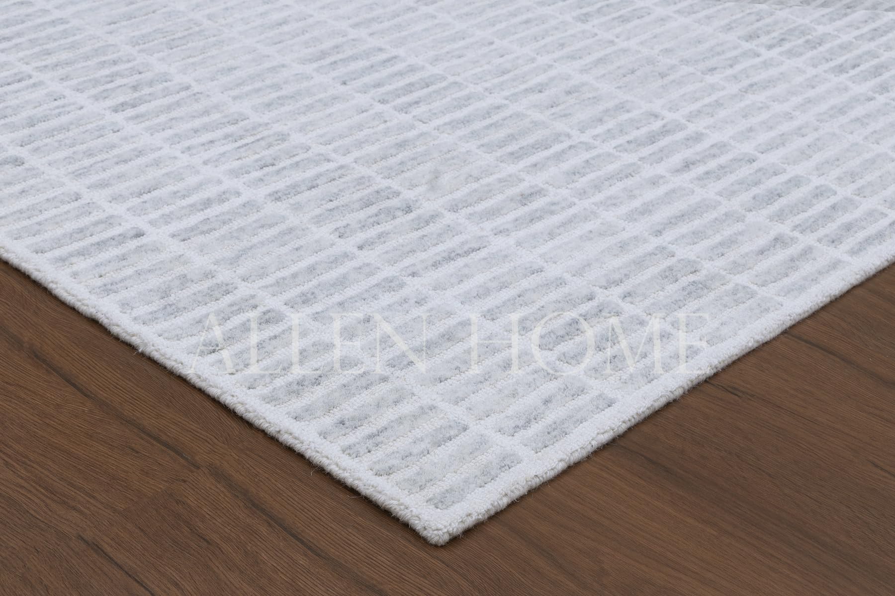 Allen Home Traditional Capitola Wool Area Rugs by Allen Home | Durable | 100% Wool, Hand Tufted | Living Room, Dining Room, Bedroom, and Entryway Area Rugs | 8β x 10β | Capitola Gray