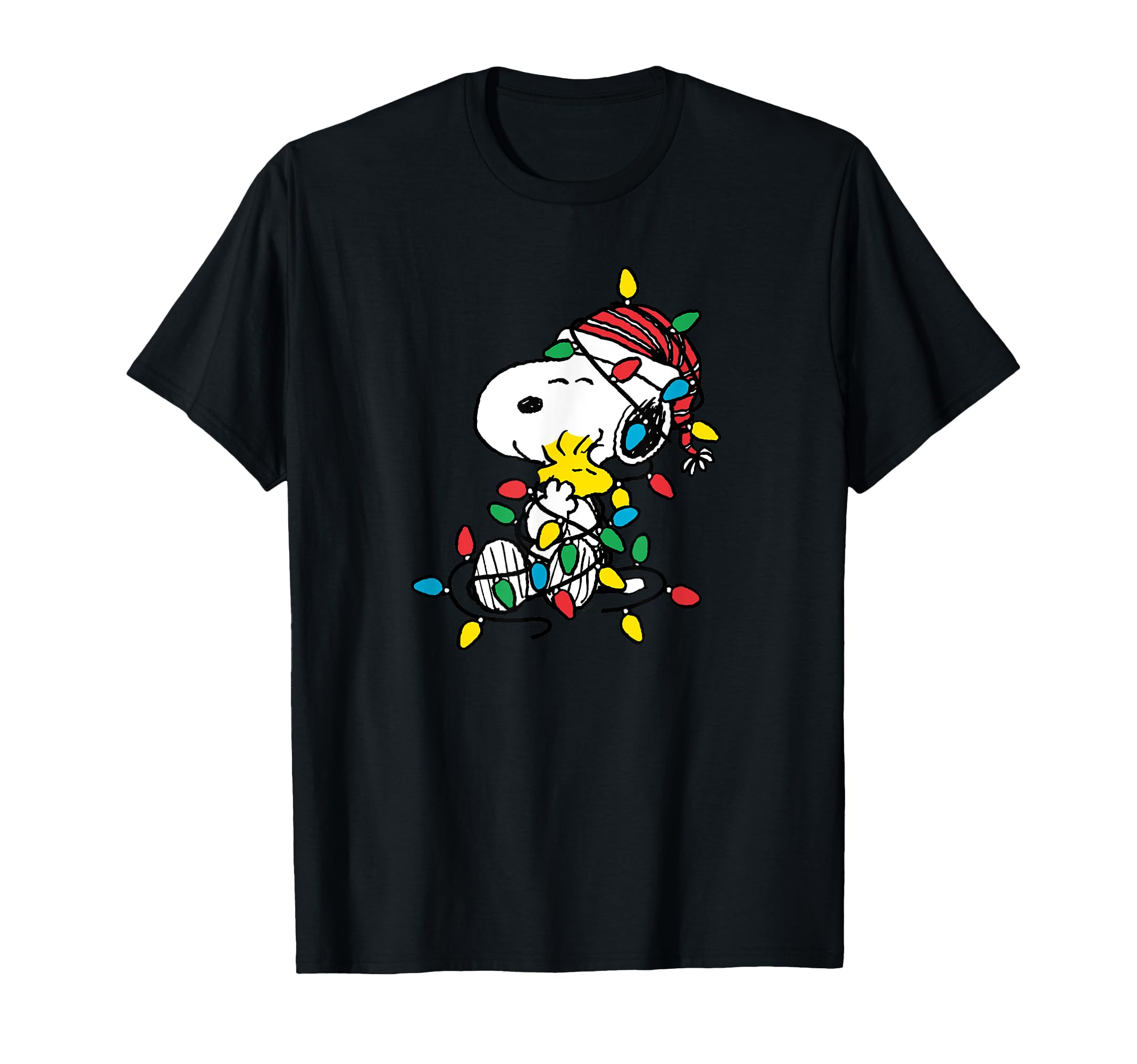 Peanuts - Snoopy Woodstock Christmas Lights T-Shirt