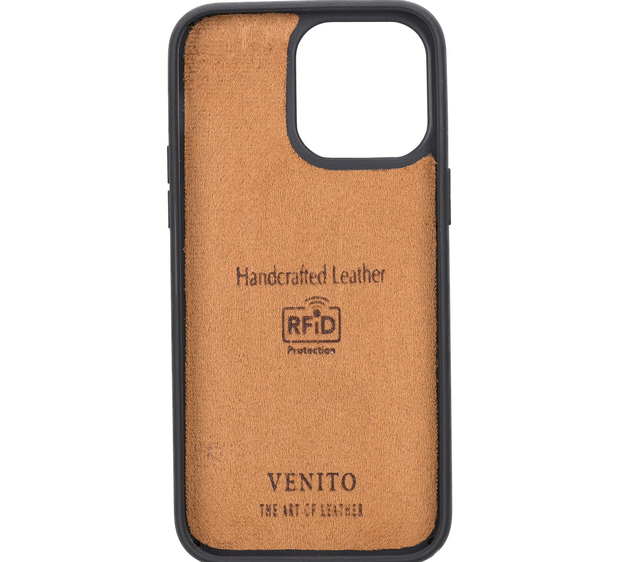 Venito Ravenna Slim Magic Leather Wallet Case for iPhone 14 Pro Max (6.7" Antique Brown)