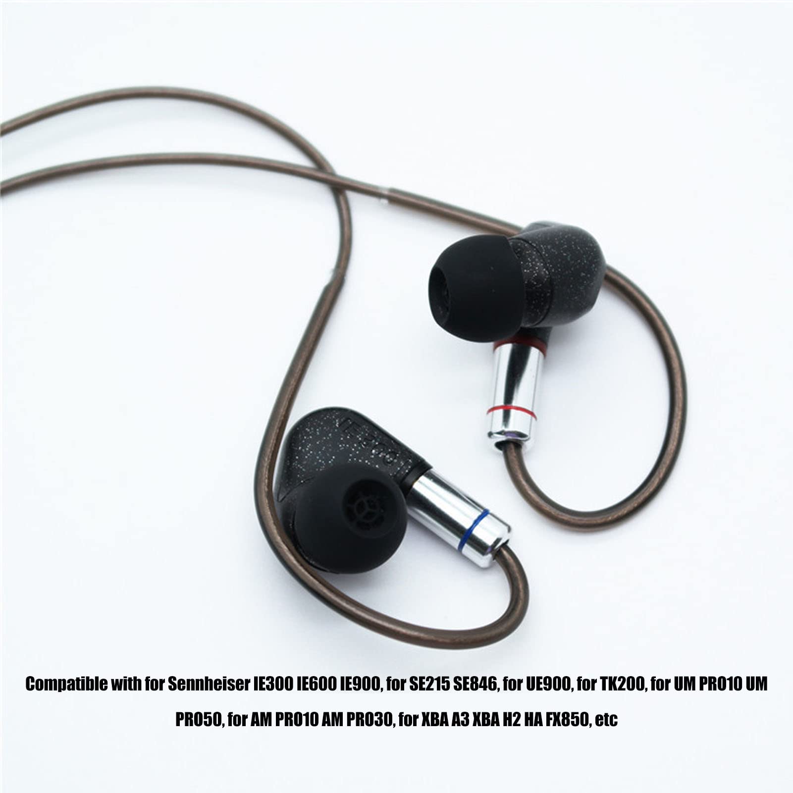 Earphone Cable for Sennheiser IE300 IE600 IE900 SE215 SE846 UE900 TK200, 3.5mm Plug Audio Cable Cord, Upgraded Silver Plated Copper Earphone Wire, 3.9ft