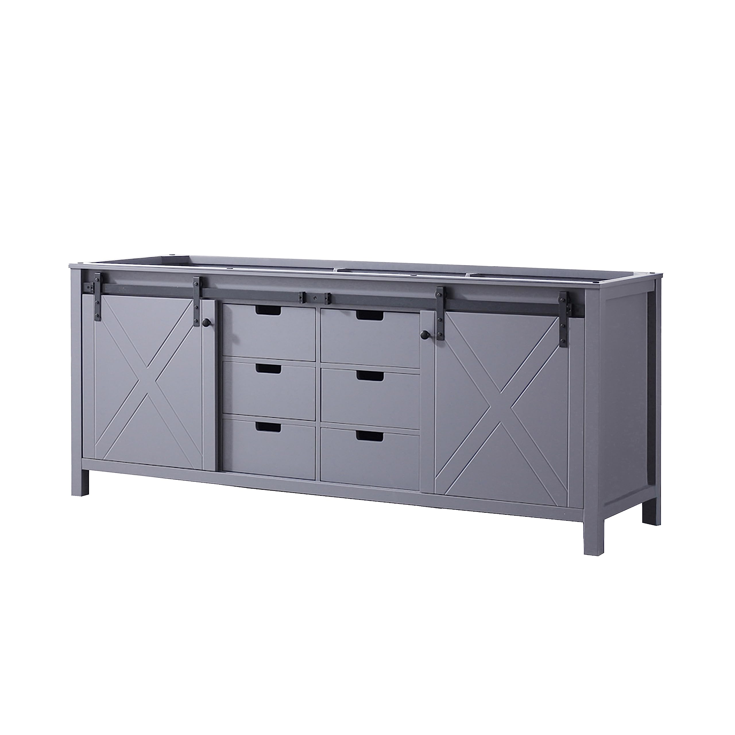 Bell+Modern Ketchum 80 in W x 22 in D Dark Grey Double Bath Vanity