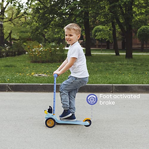 Bluey 3D Self Balancing Scooter for Kids, 3 Wheeled Scooter with Extra Wide Anti-Slip Deck, Rear Brake, Lean to Steer, Lightweight Design, for Boys/Girls 3 and up, 75 LB Limit