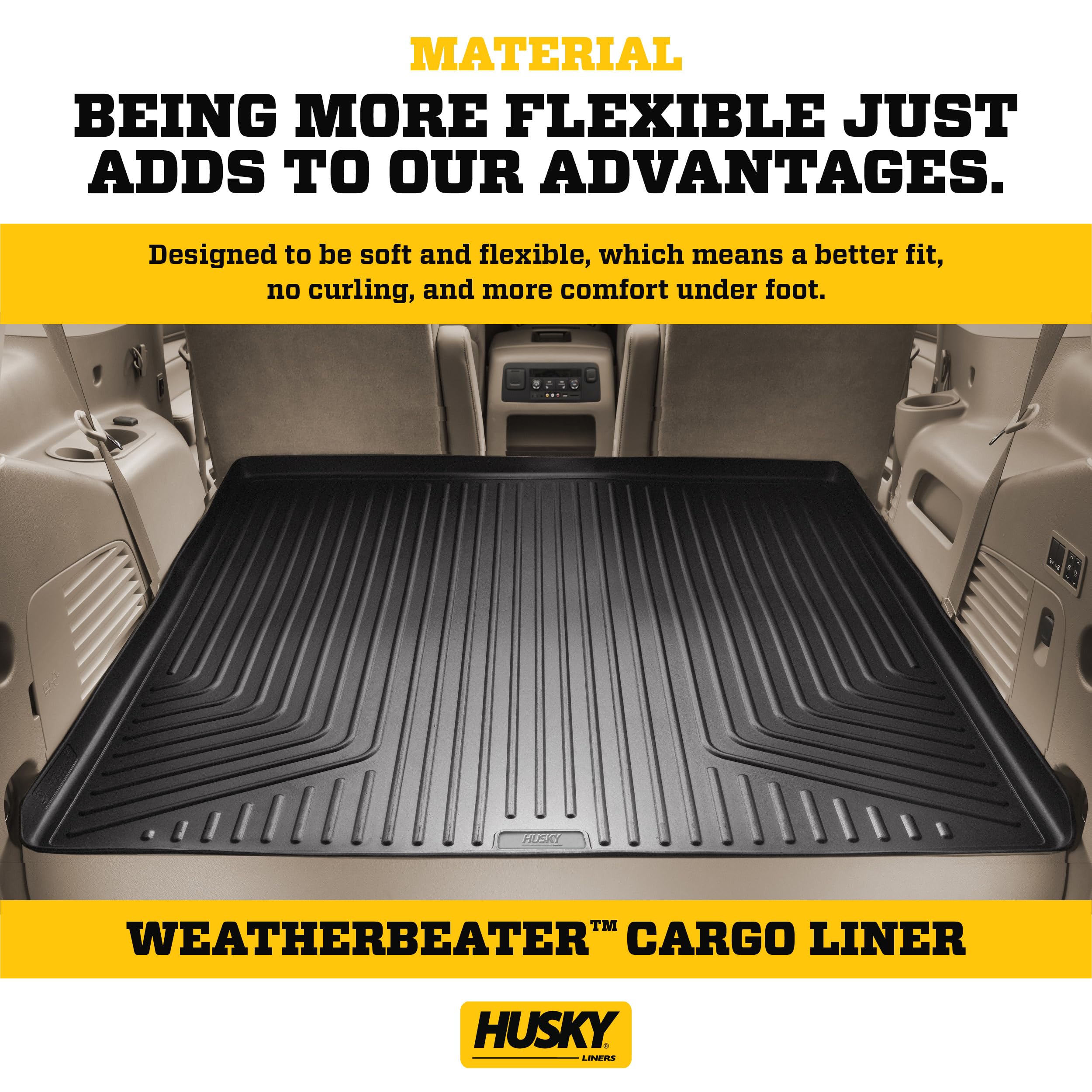Husky Liners | Weatherbeater Series | Trunk Liner - Black | 42021 | Fits 2011-2015 Chevrolet Cruze w/ Spare Tire in Trunk 1 Pcs