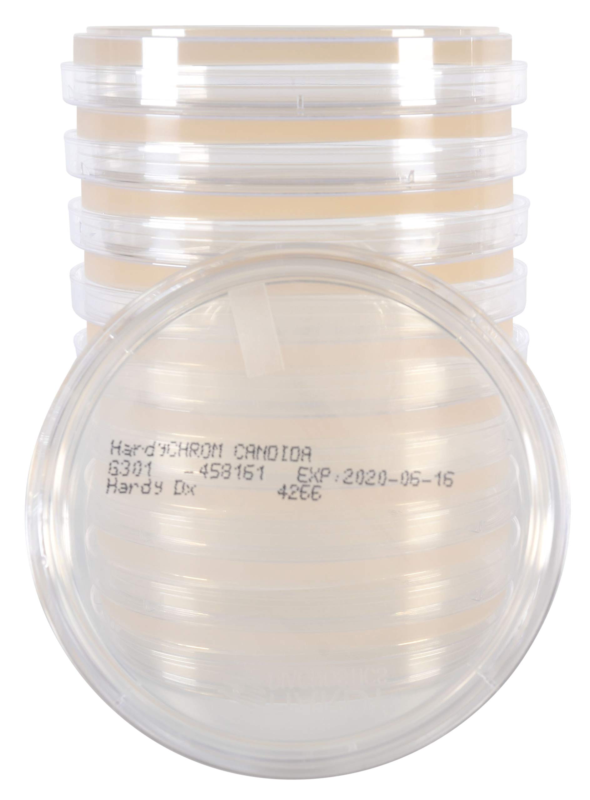 HardyCHROM Candida, Chromogenic Medium for C. Tropicalis, Krusei, and Albicans; 15x100mm Plate, Order by The Package of 10, by Hardy Diagnostics