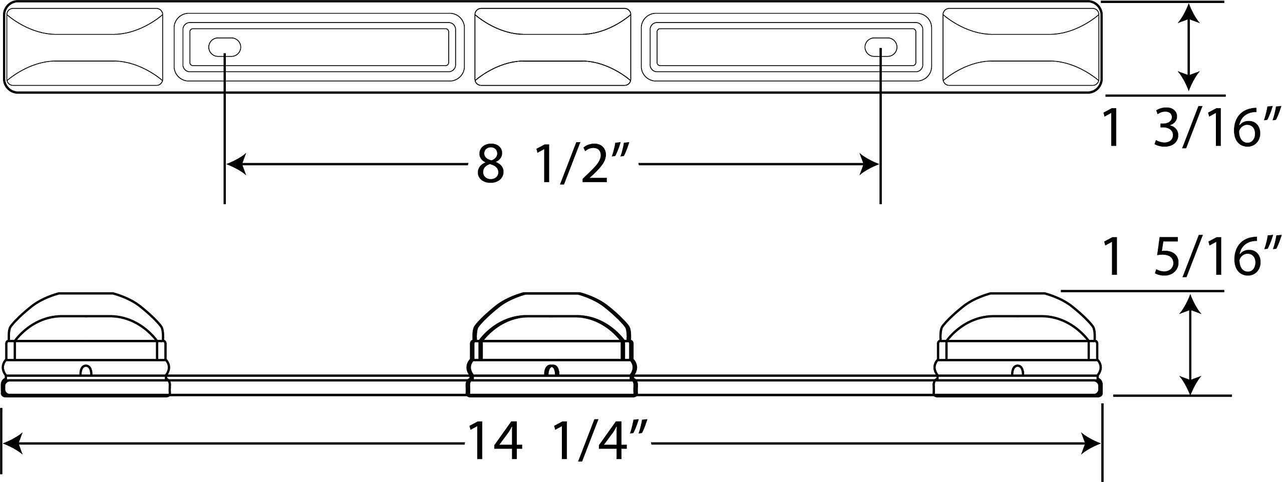 Optronics MCL97RK LED Identification Light Bar