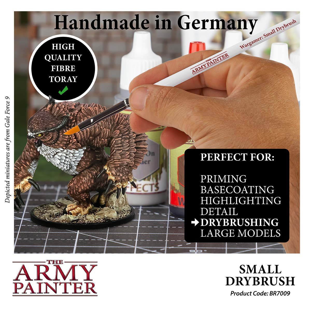 The Army Painter Wargamer: Small Drybrush - Hobby Miniature Model Paint Brush with Synthetic Toray Hair - Model Brushes & Miniature Paint Brushes for Miniature Painting The Army Painter Paint Set