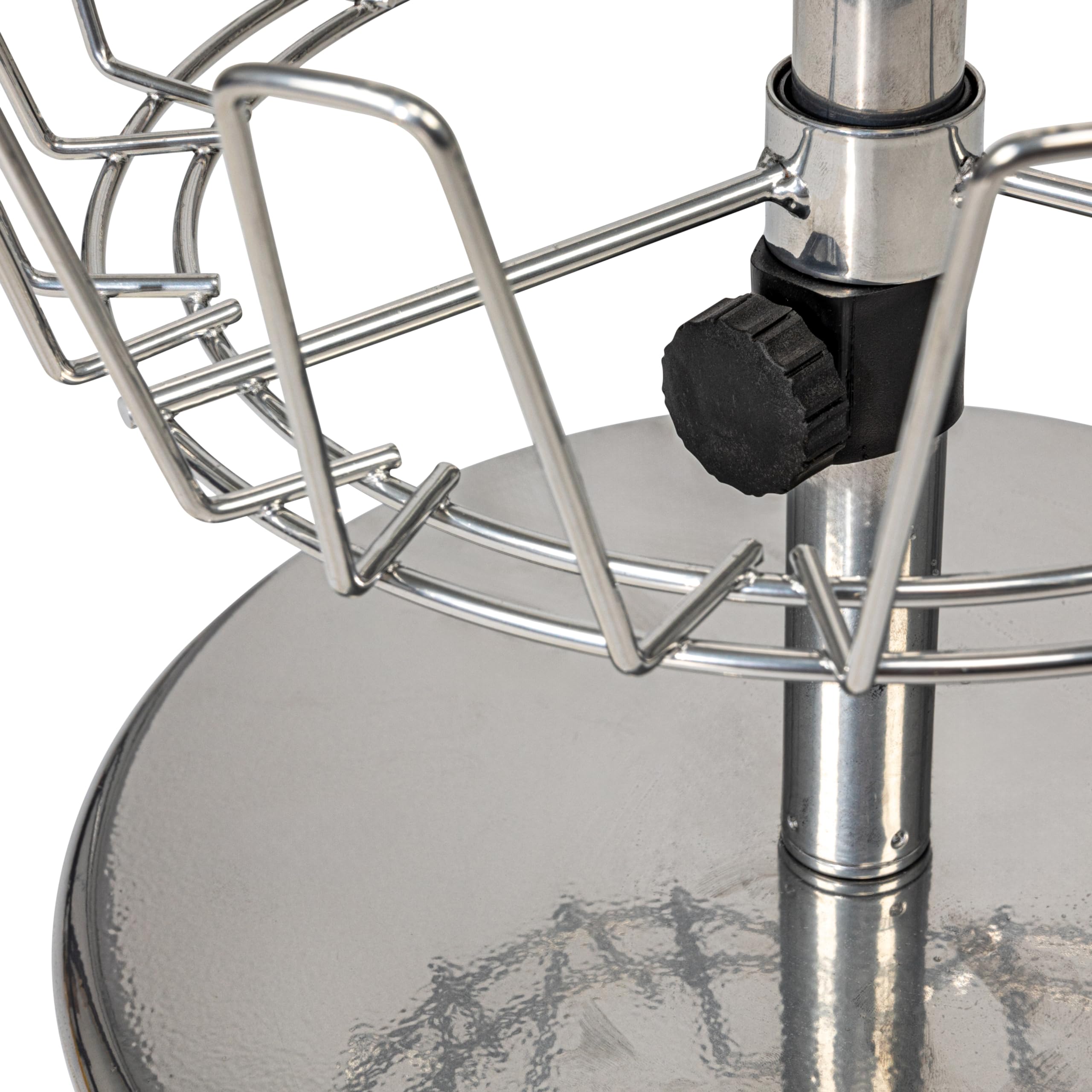 Household Essentials Revolving Four-Tier Shoe Tree, Silver Finish