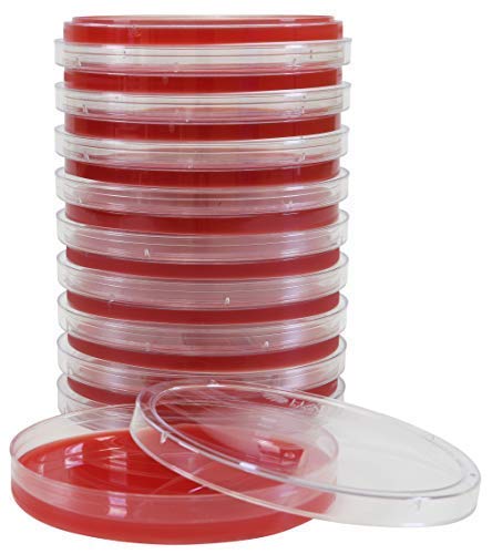 Bovine Blood Agar, 5 Percent, for The Detection of Bacteria Causing Bovine Mastitis, 15x100mm Plate, Order by The Package of 10, by Hardy Diagnostics