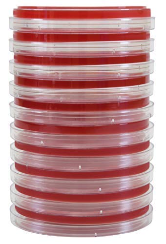 Bovine Blood Agar, 5 Percent, for The Detection of Bacteria Causing Bovine Mastitis, 15x100mm Plate, Order by The Package of 10, by Hardy Diagnostics