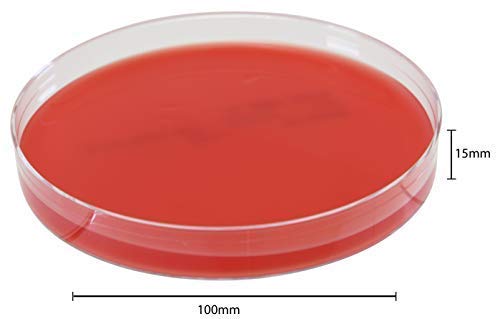Bovine Blood Agar, 5 Percent, for The Detection of Bacteria Causing Bovine Mastitis, 15x100mm Plate, Order by The Package of 10, by Hardy Diagnostics
