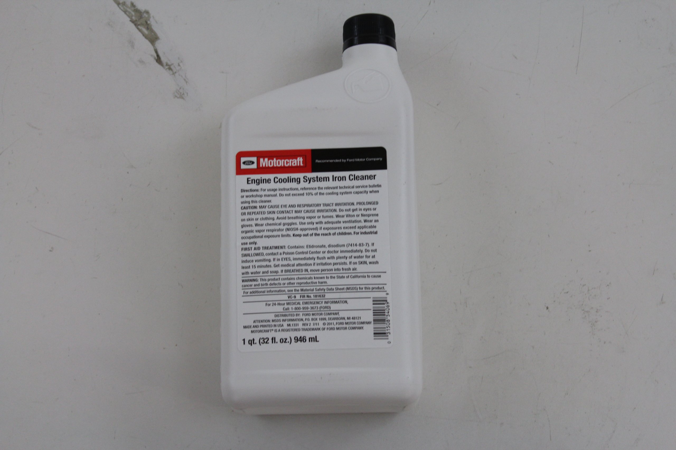 Genuine Ford Fluid VC-9 Engine Cooling System Iron Cleaner - 1 Quart
