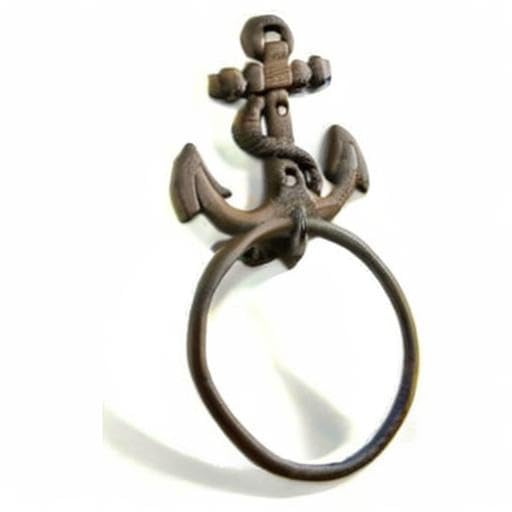 Pit Bull Nautical Anchor Rope Towel Rack 4"