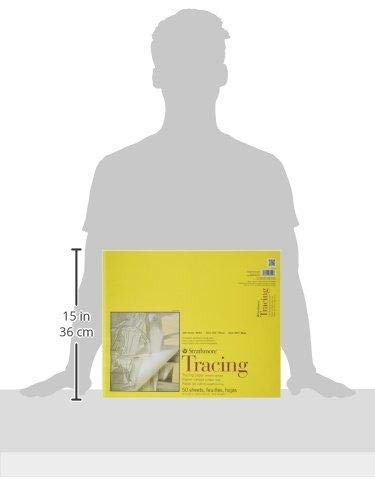 Strathmore 300 Series Tracing Paper Pad, Tape Bound, 9x12 inches, 50 Sheets (25lb/41g) - Artist Paper for Adults and Students