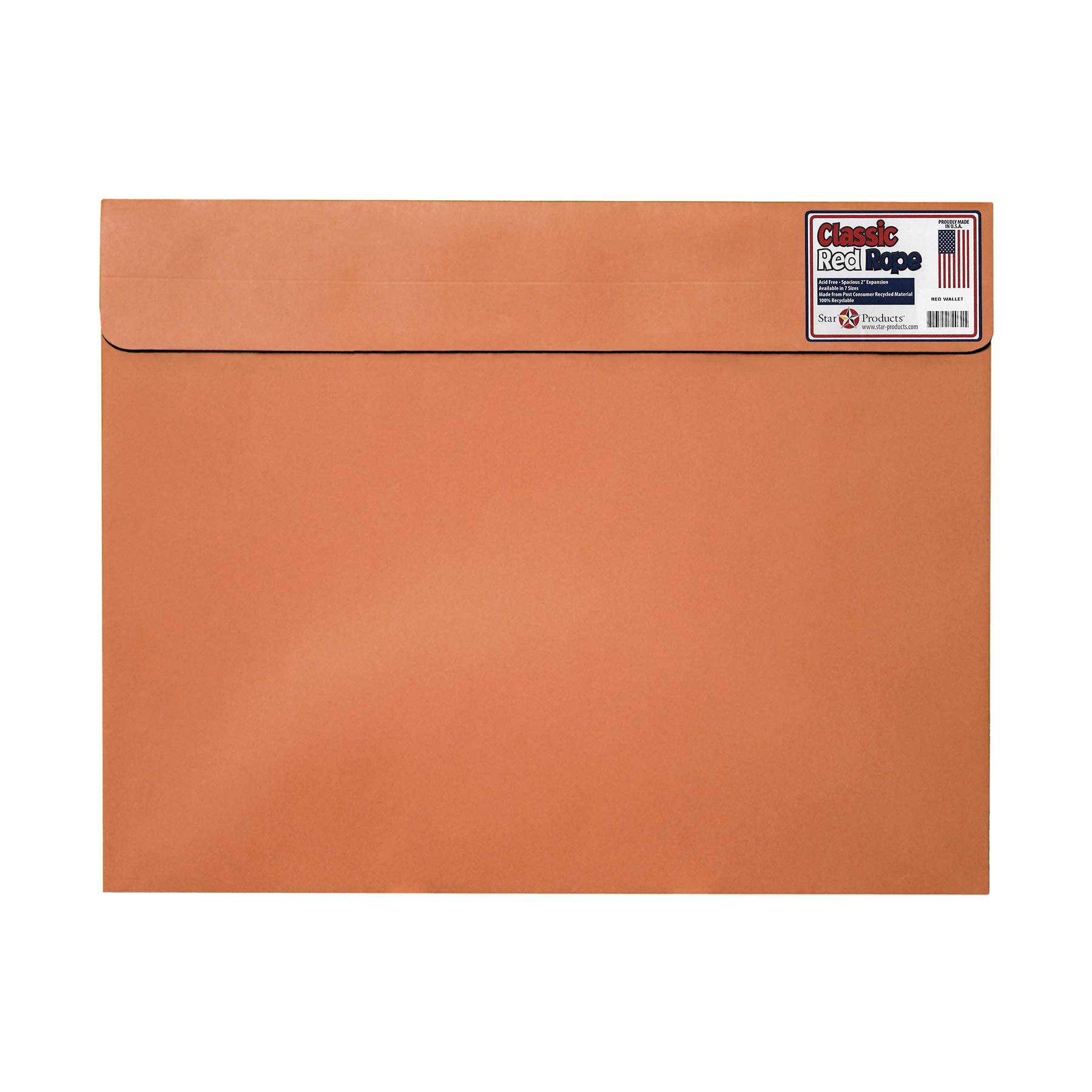 Star Products Red Fiber Envelope with Hook and Loop Closure, 22 x 17 x 2, 17" x 22"