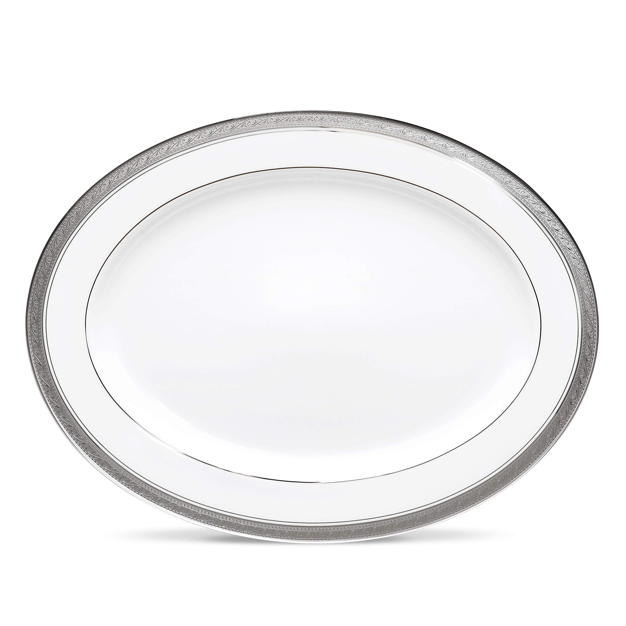 Noritake Crestwood Platinum 14-Inch Medium Oval Serving Platter