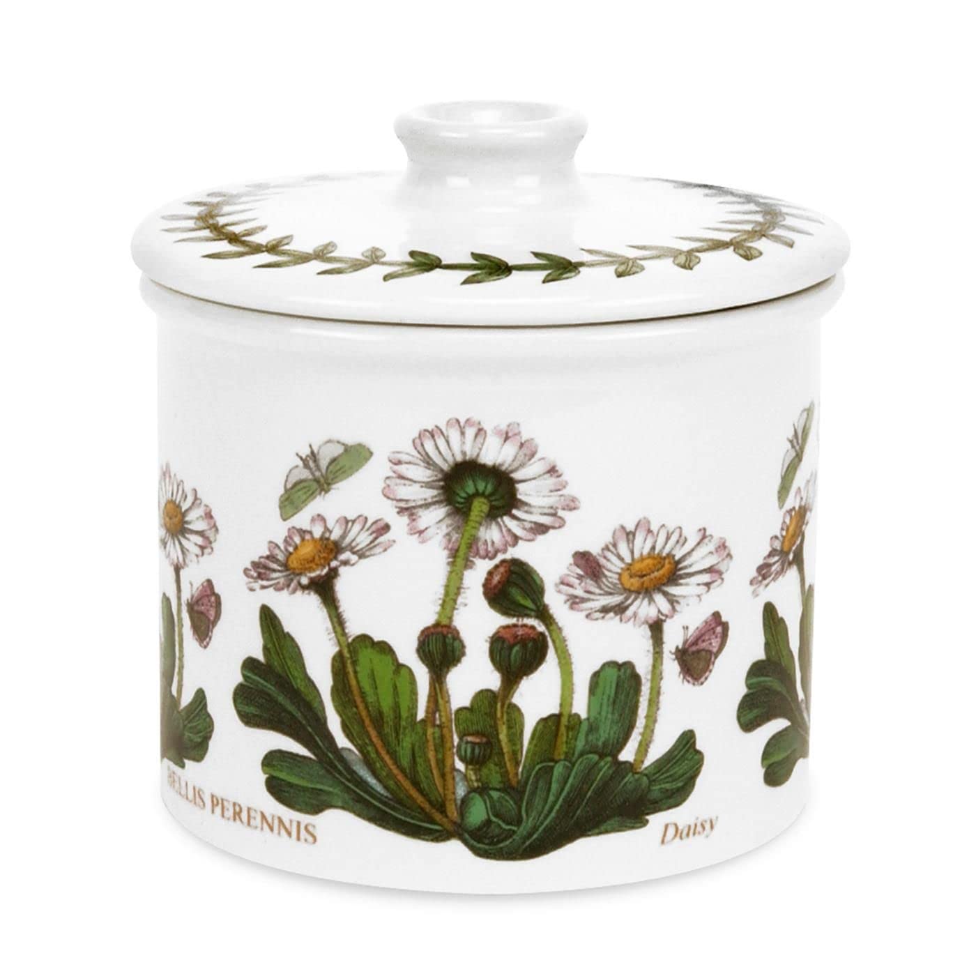 Portmeirion Botanic Garden Drum Shaped Covered Sugar Bowl
