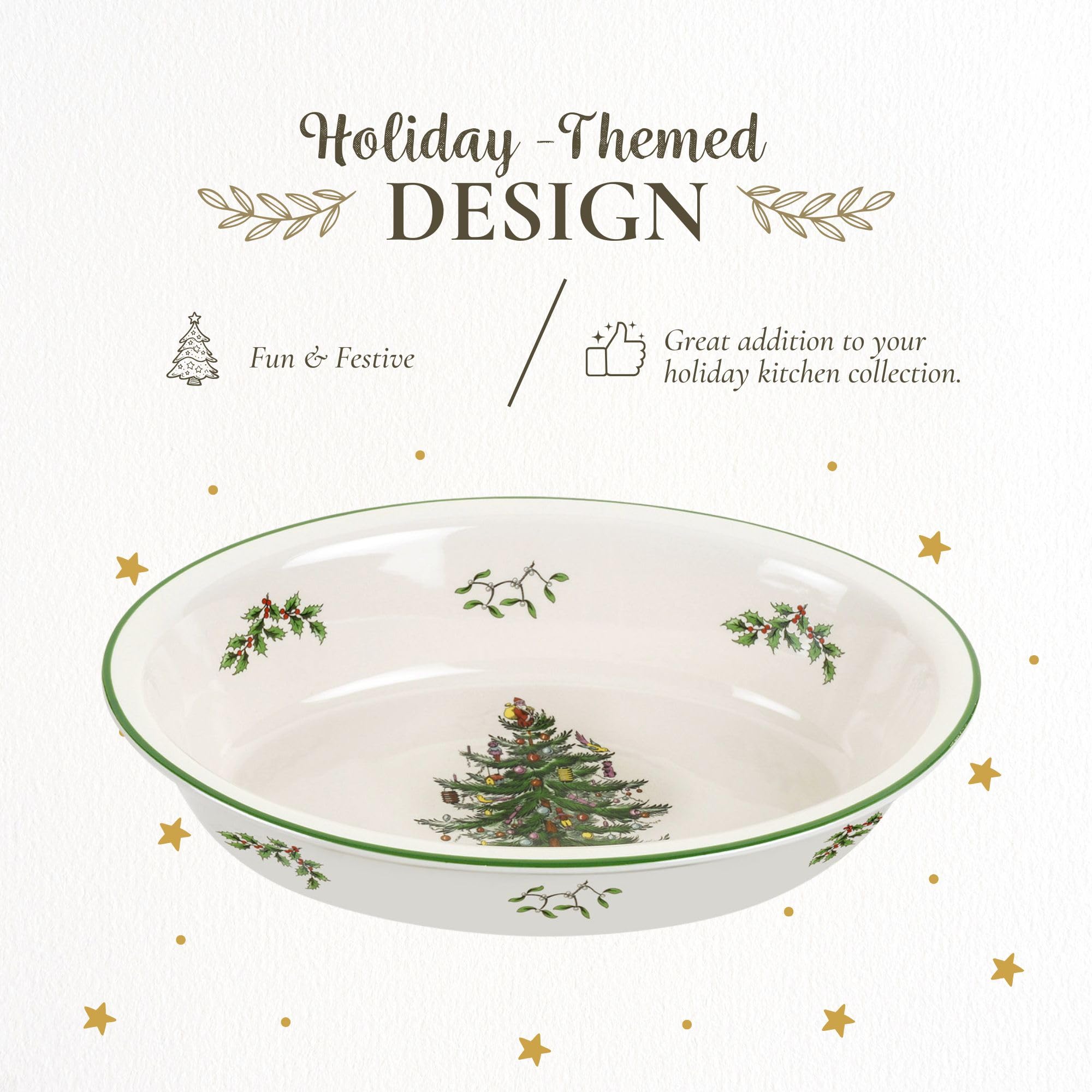 Spode Christmas Tree Oval Rim Dish