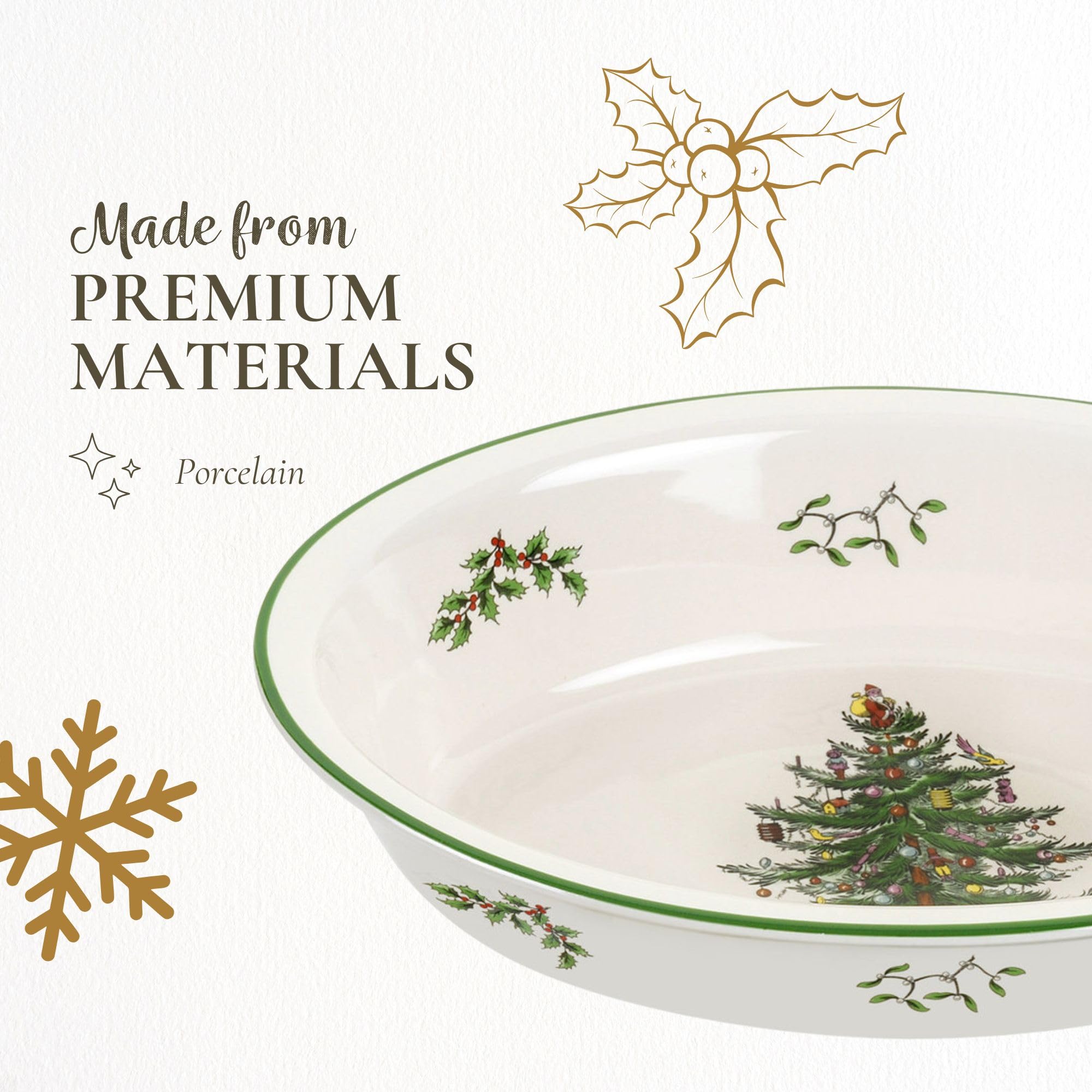 Spode Christmas Tree Oval Rim Dish