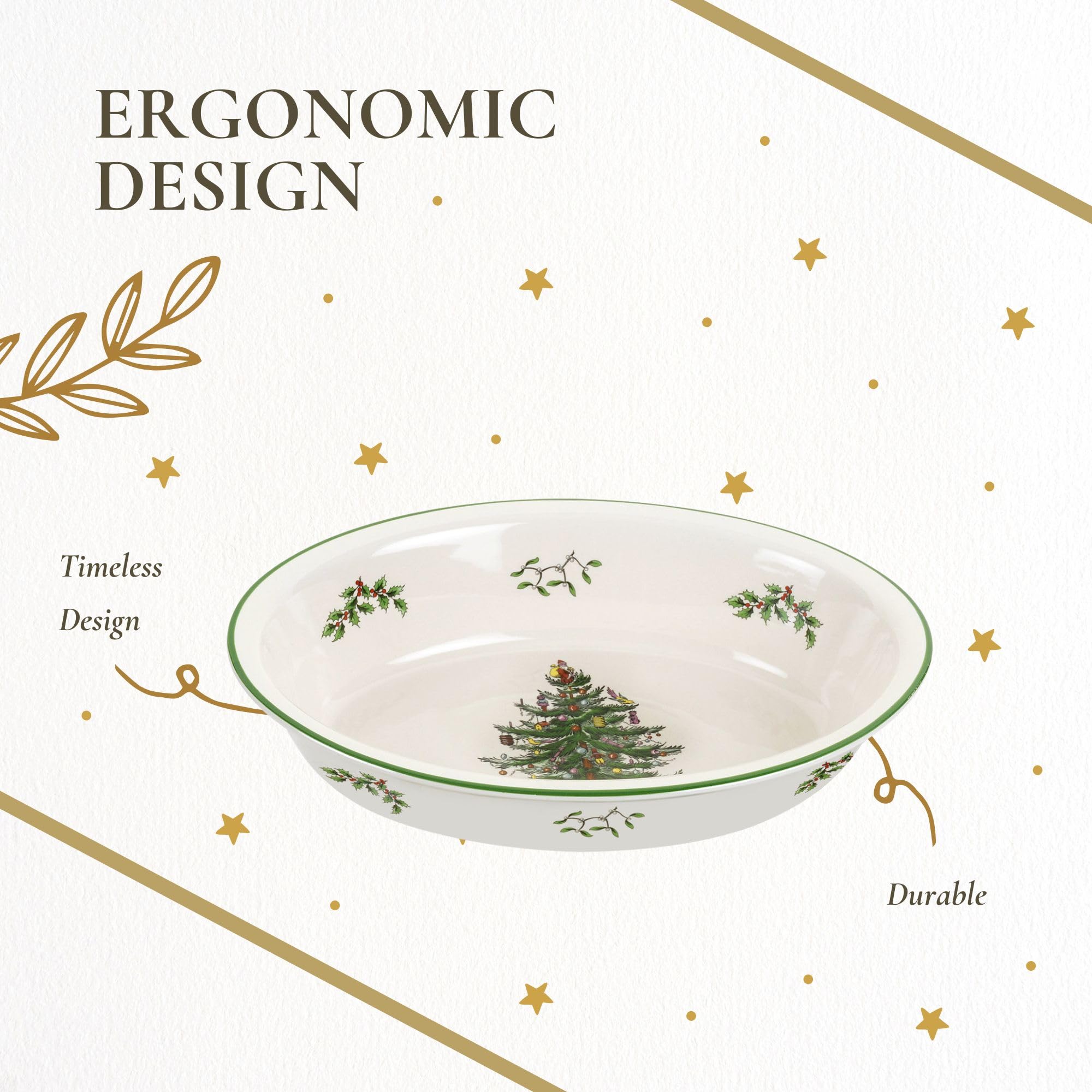 Spode Christmas Tree Oval Rim Dish