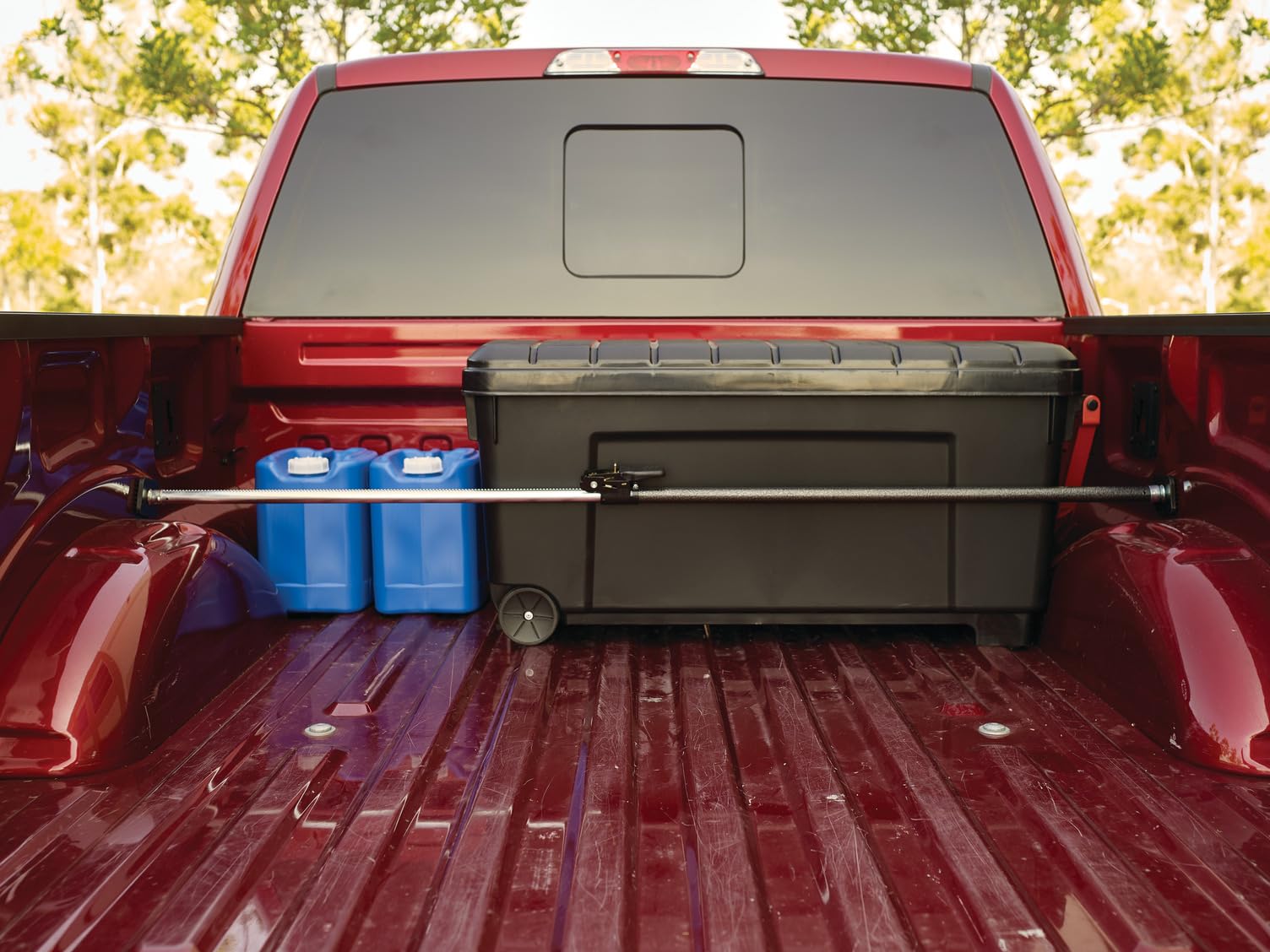 Keeper - Ratcheting Cargo Bar - Black/Silver, Adjustable From 40"-70"
