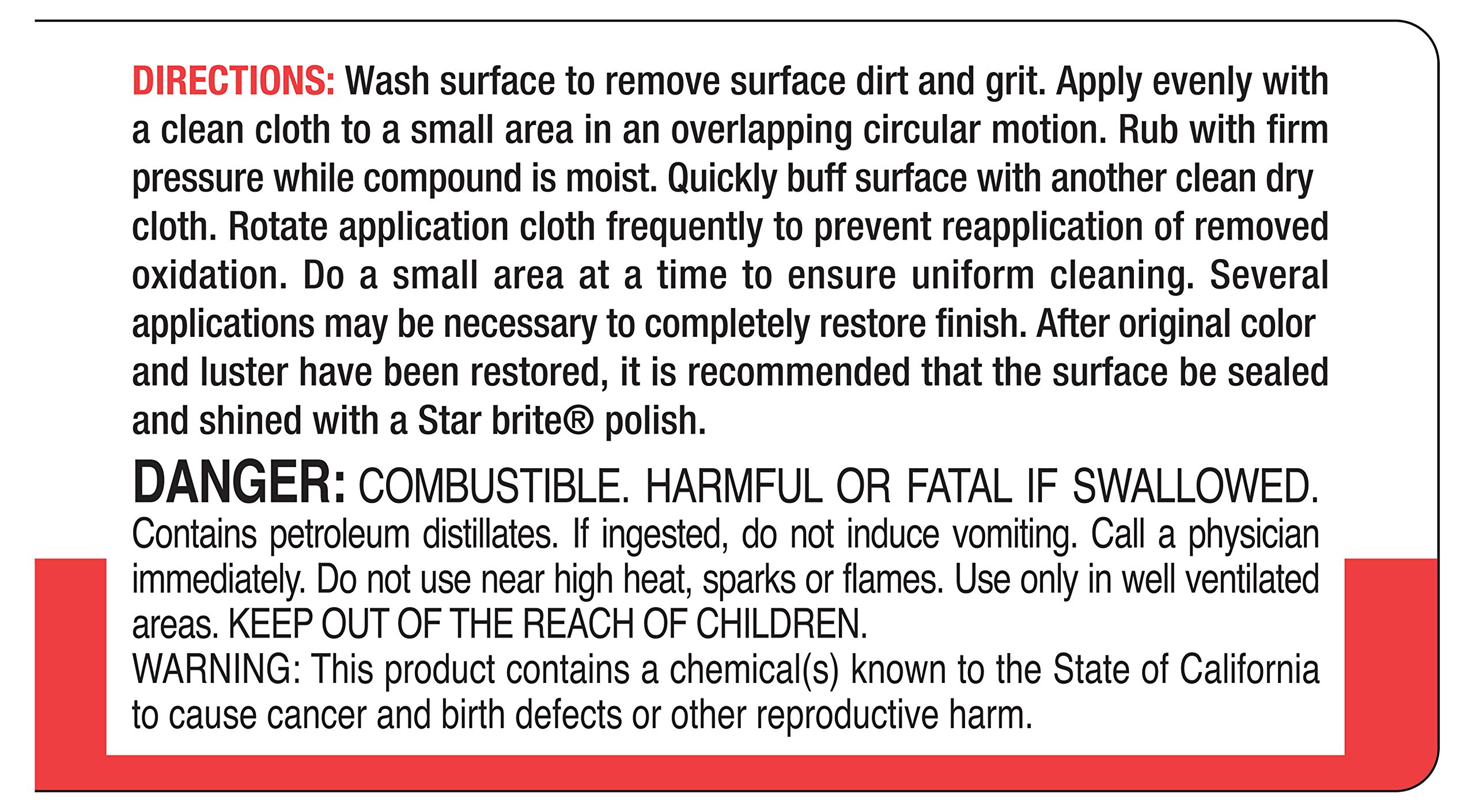 STAR BRITE Paste Rubbing Compound Medium - 14 oz (082616)