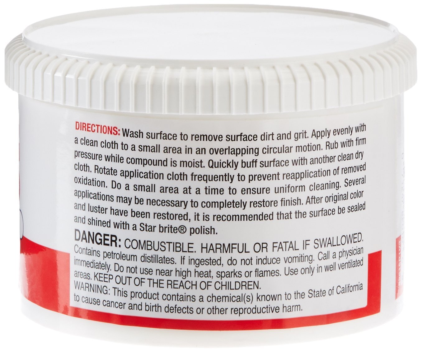 STAR BRITE Paste Rubbing Compound Medium - 14 oz (082616)