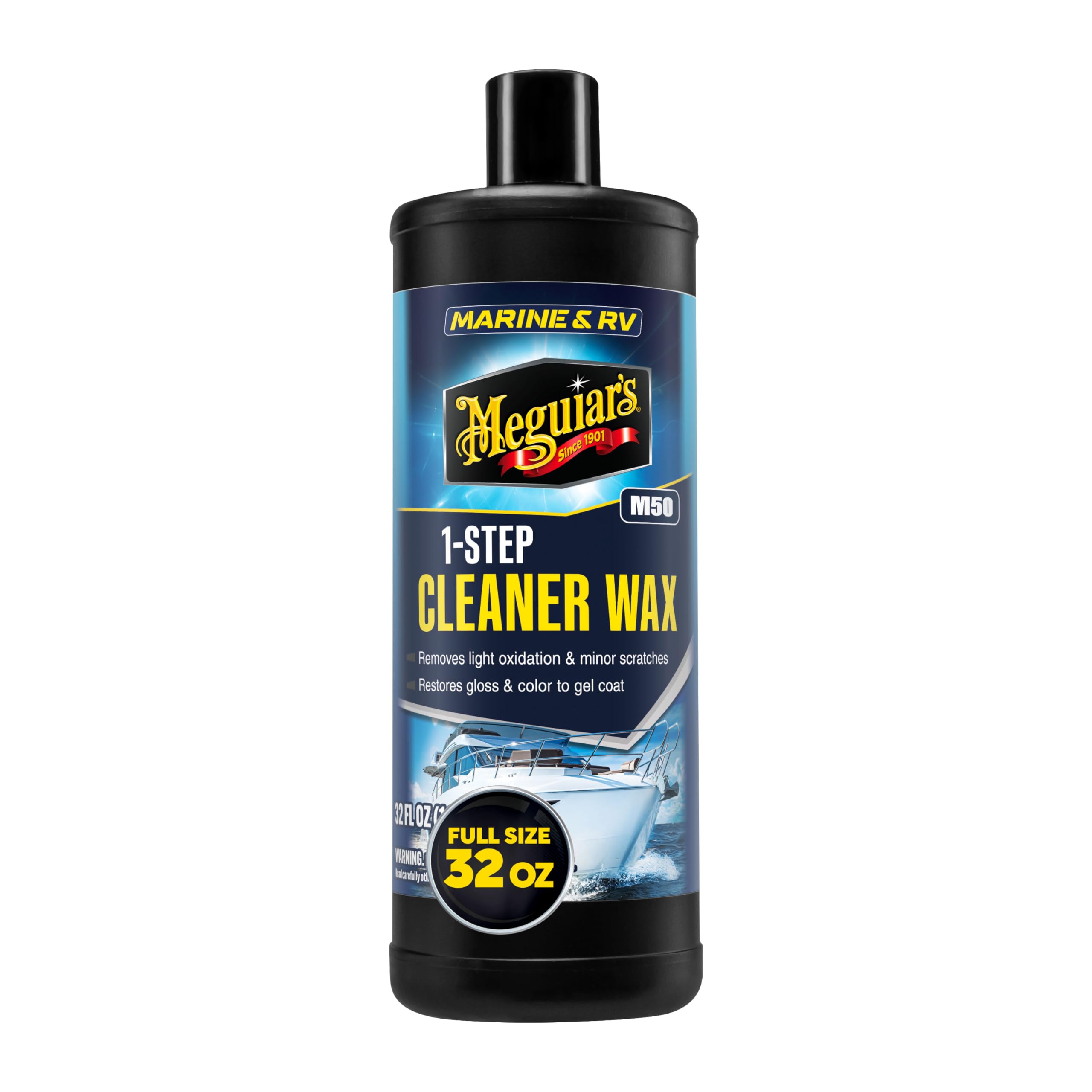 Meguiar's M5032 Marine/RV One Step Cleaner Wax - 32 Oz Bottle