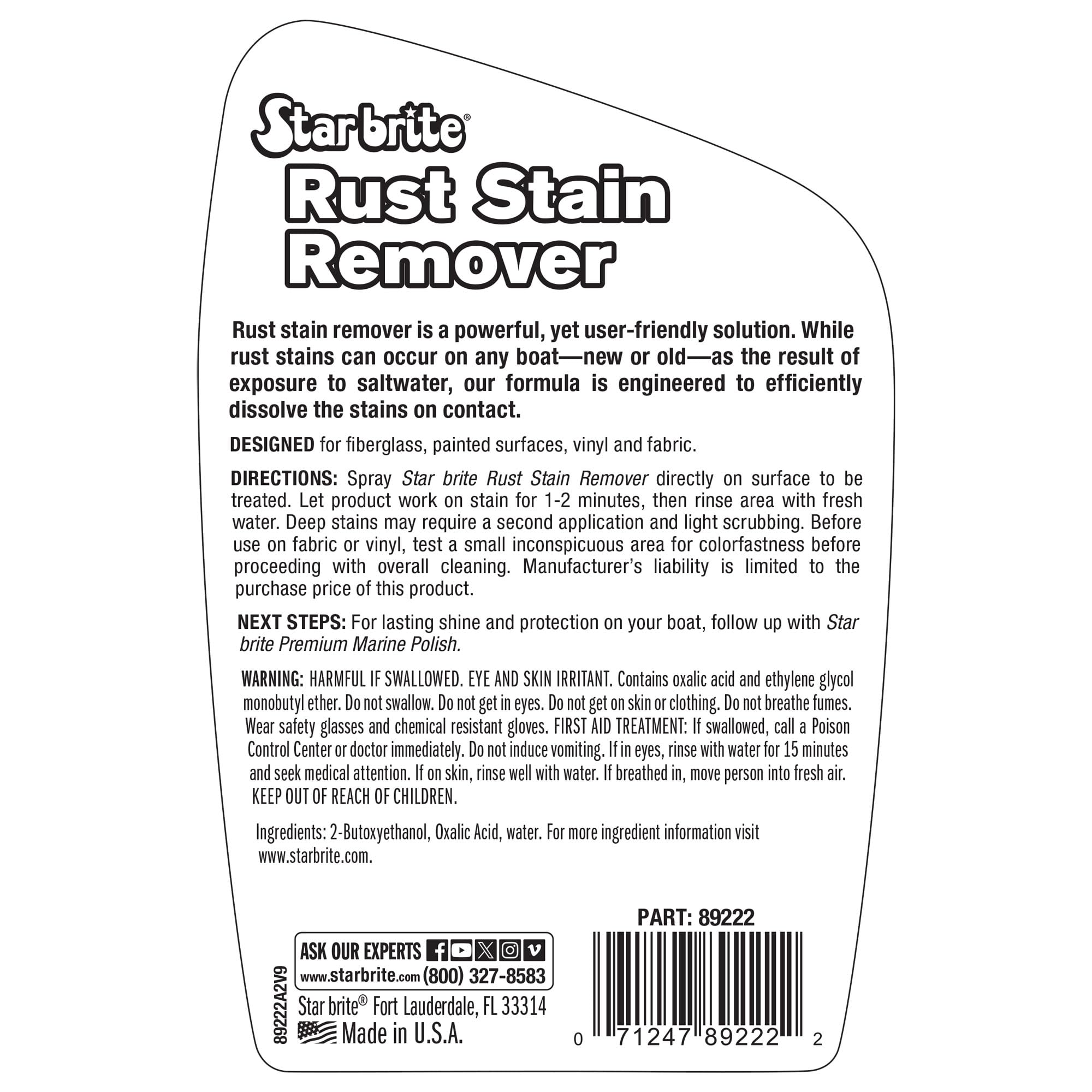 STAR BRITE Rust Stain Remover, 22 oz