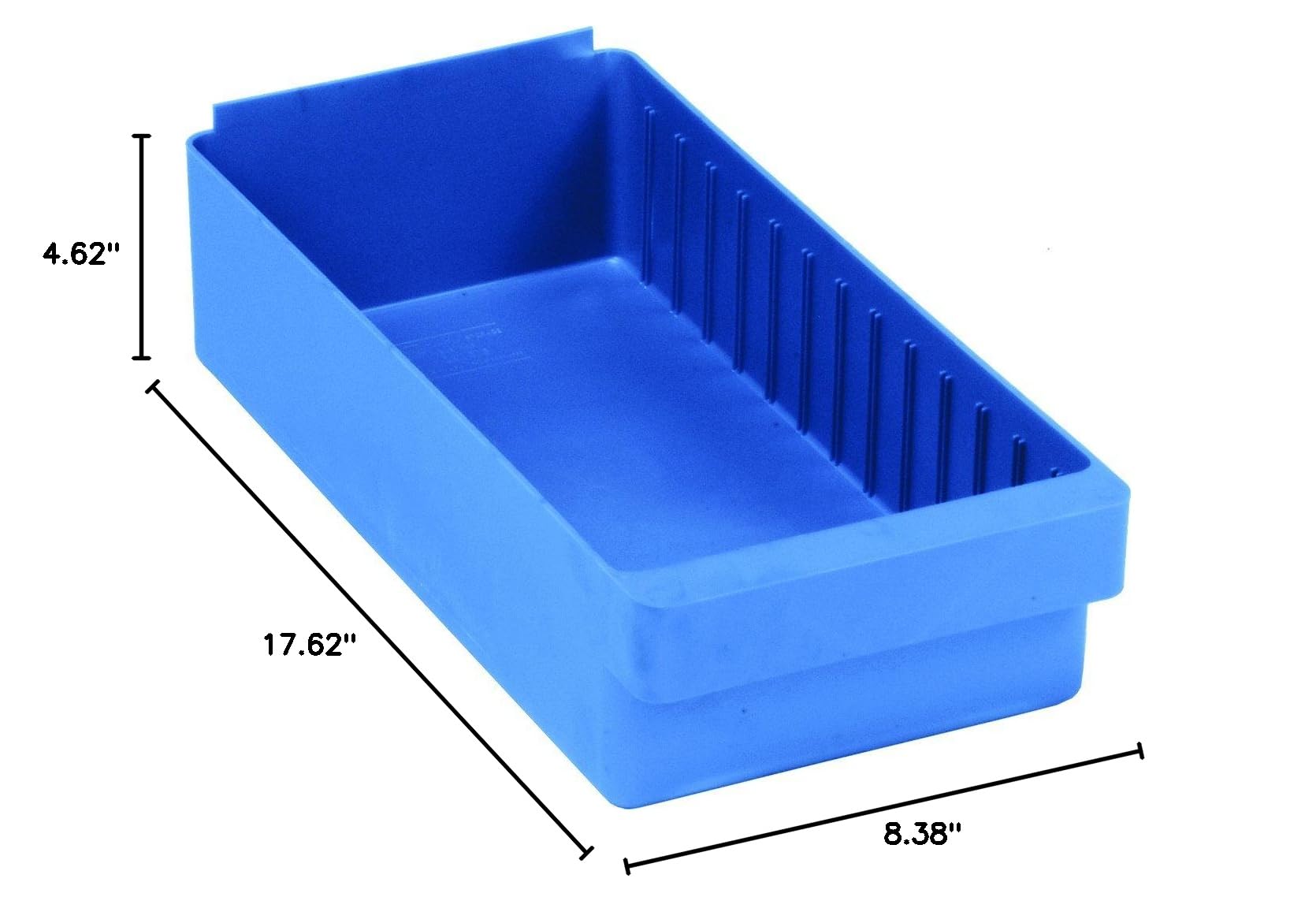 Quantum Storage Systems QED606BL Super Tuff Euro Drawers, 17-5/8" L x 8-3/8" W x 4-5/8" H, Blue (Pack of 24)