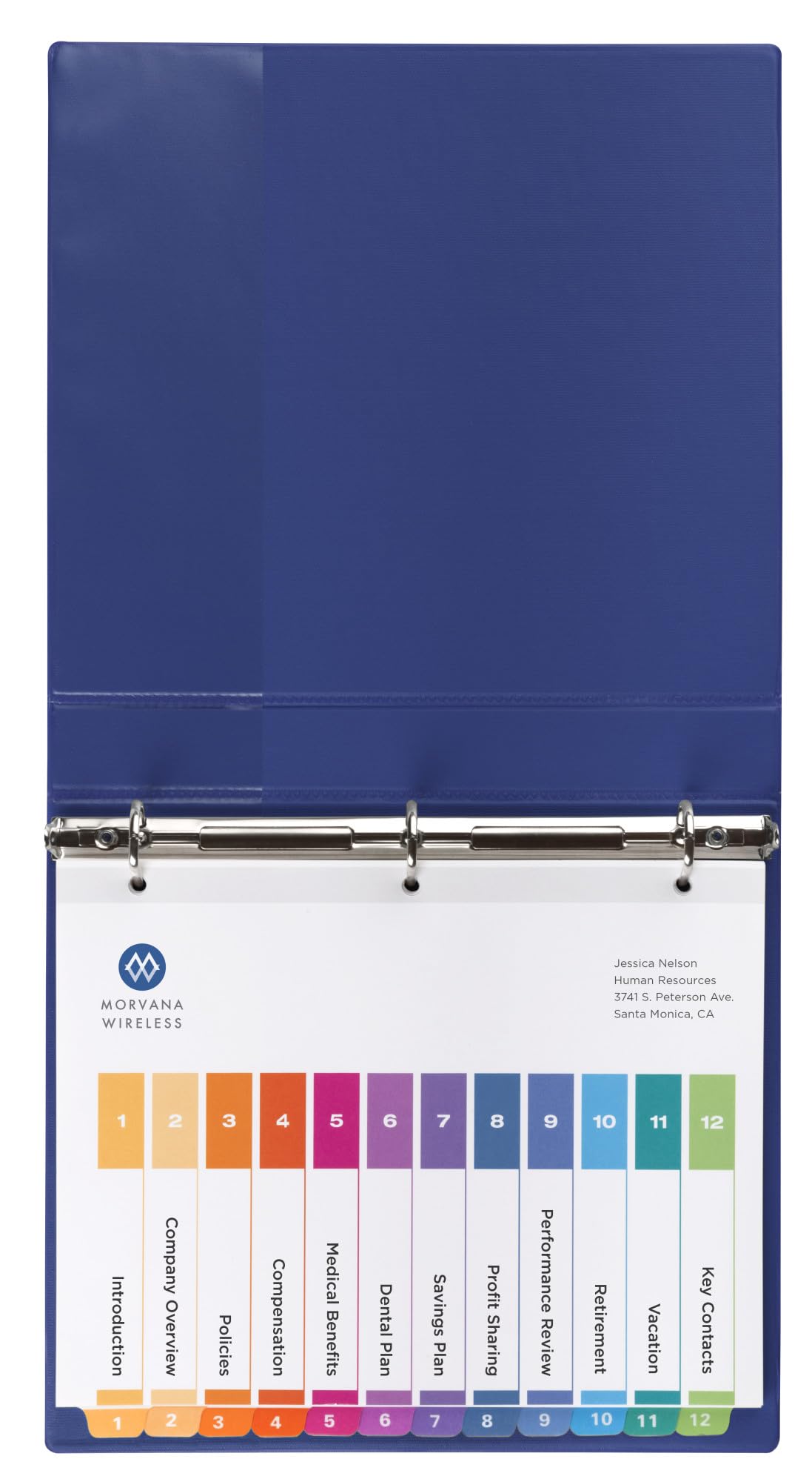 Avery Ready Index 12-Tab Binder Dividers, Customizable Table of Contents, Multicolor Tabs, 6 Sets (11196)