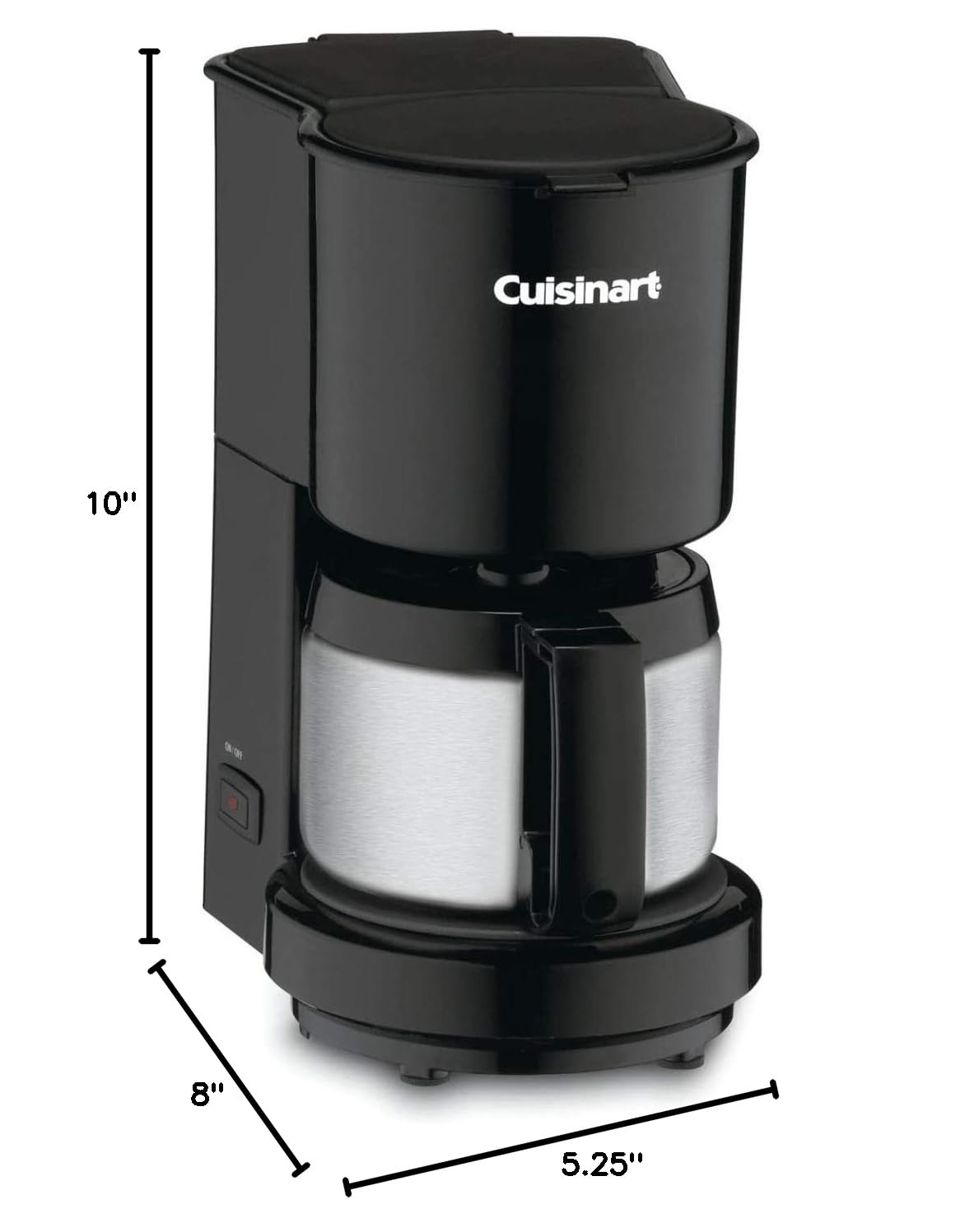 Cuisinart 4 Cup w/Stainless-Steel Carafe Coffeemaker, Black