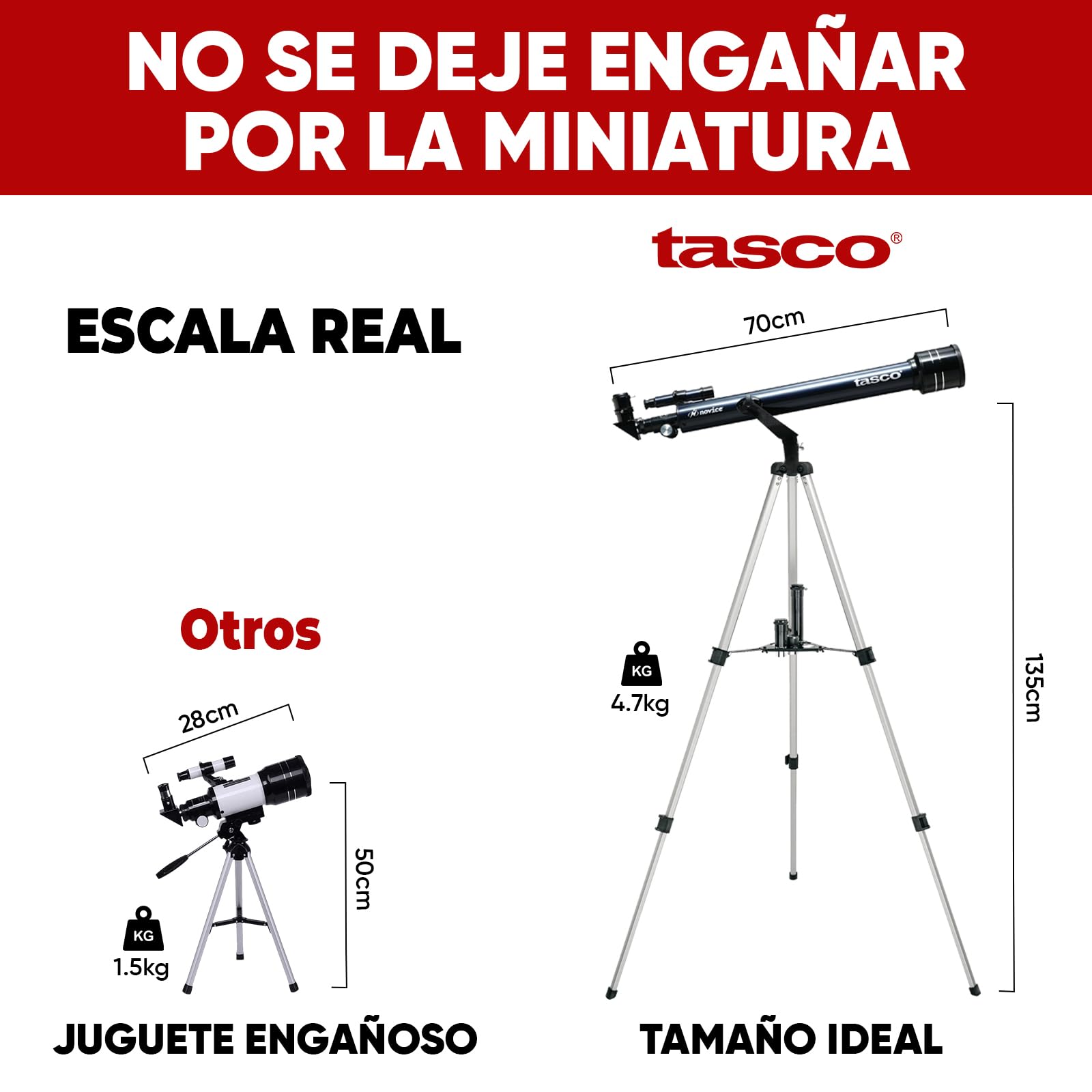 TASCO 30060402: Novice 60x700mm Telescope, Blue Refractor 402x Magnification, One Size