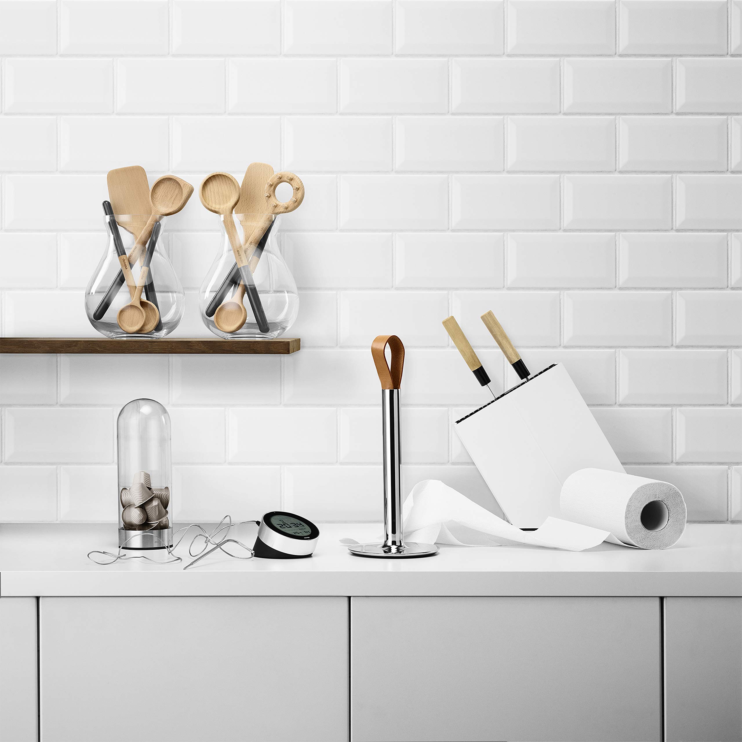 EVA SOLO | Angled Aluminum Knife Stand | Holds up to 40 knives (Sold Separatly) | Easy to Clean | Danish Design, Functionality & Quality | Silver