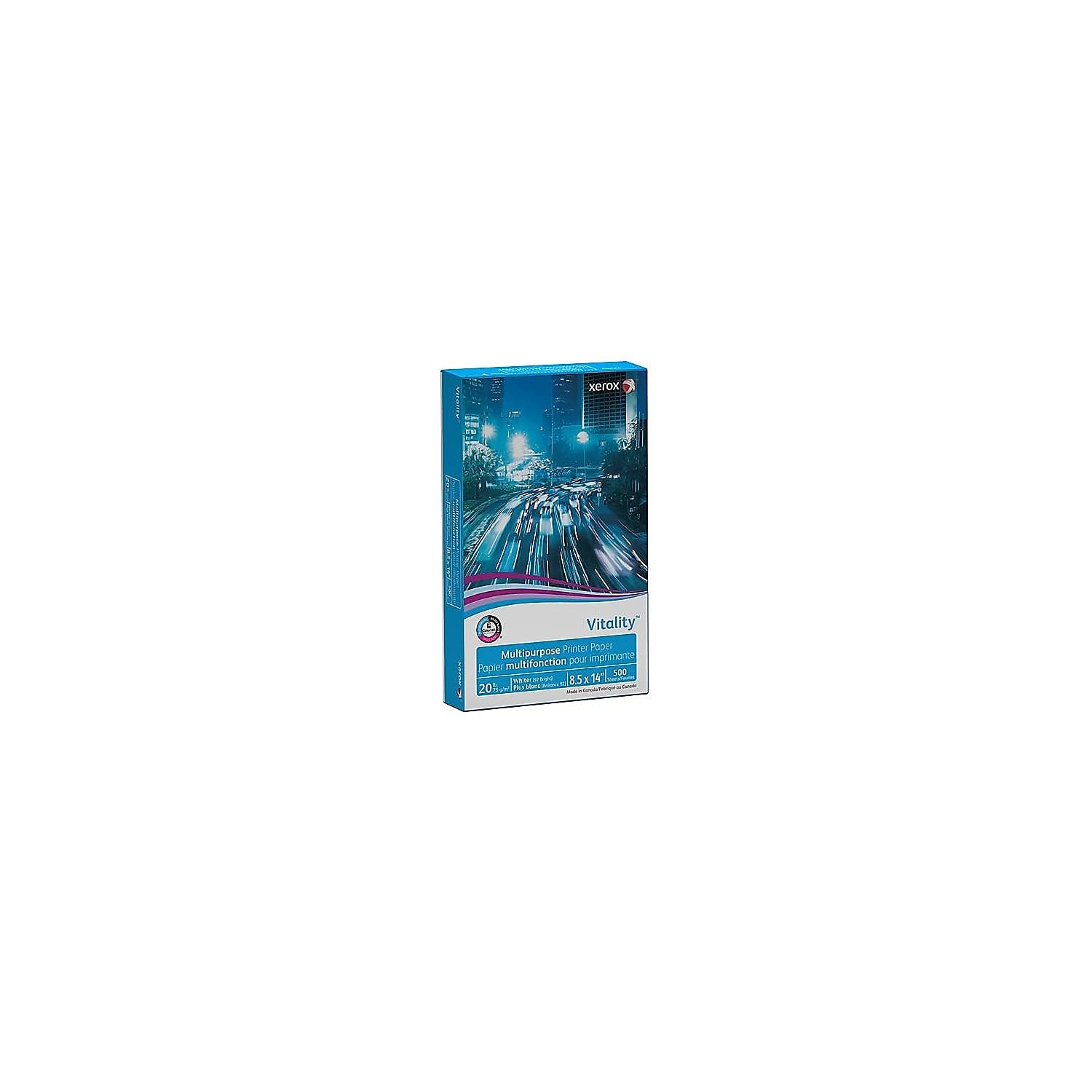 Xerox 3R02051 Vitality Multipurpose Printer Paper, 8 1/2 x 14, White, 500 Sheets/RM