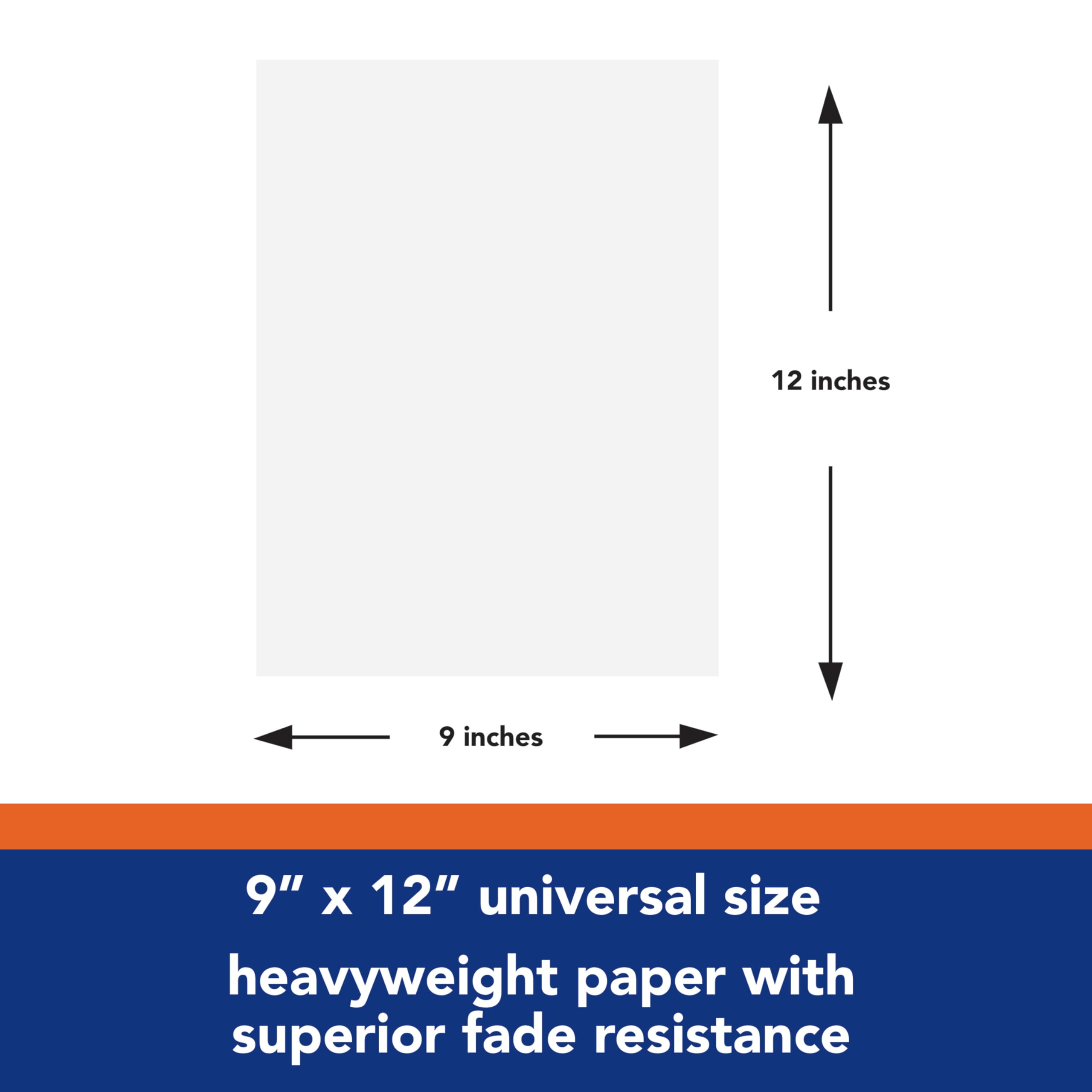 Pacon Tru-Ray Heavyweight Construction Paper, White, 9" x 12", 50 Sheets