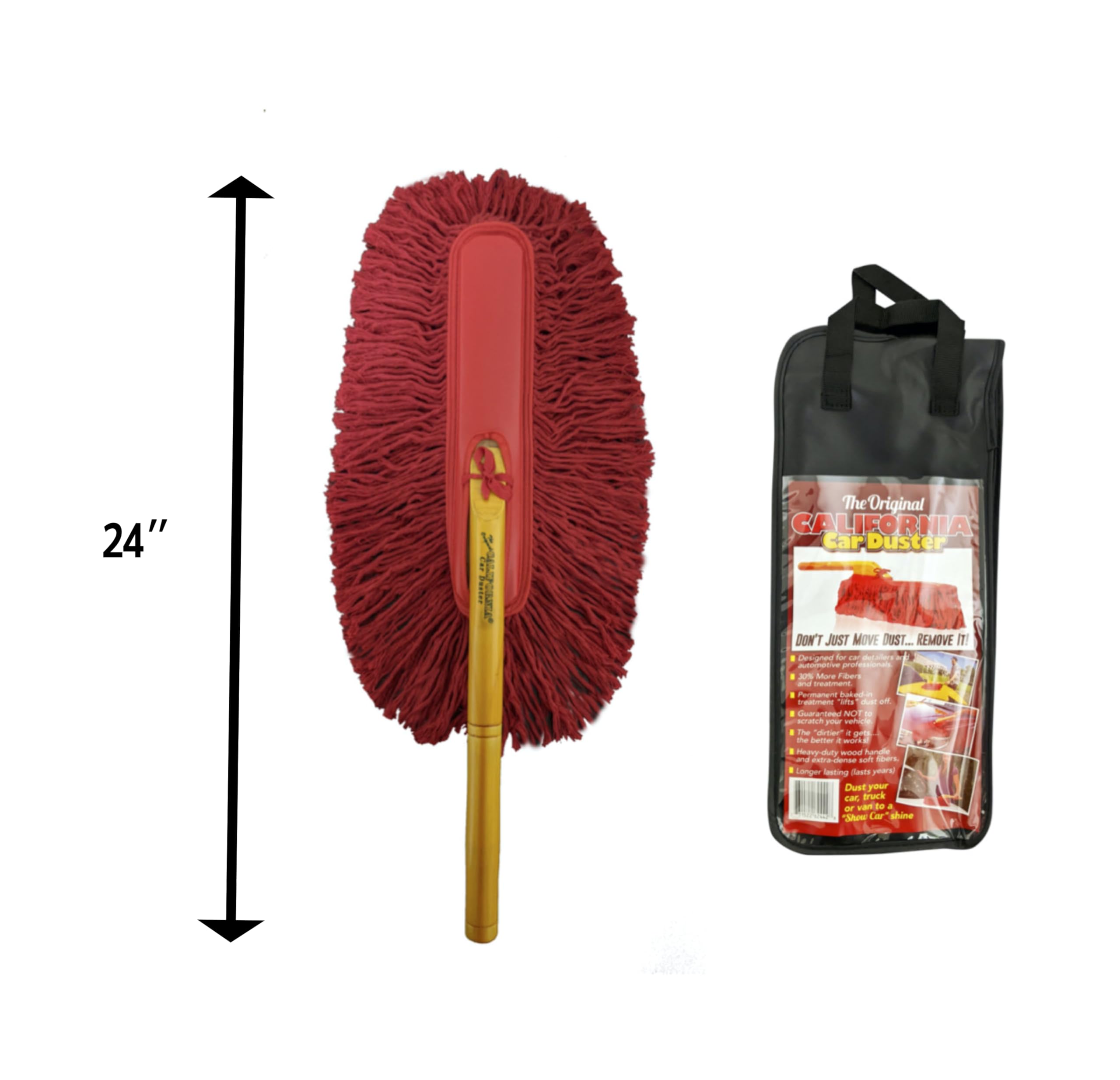 California Car Duster 62442 Standard Car Duster with Wooden Handle