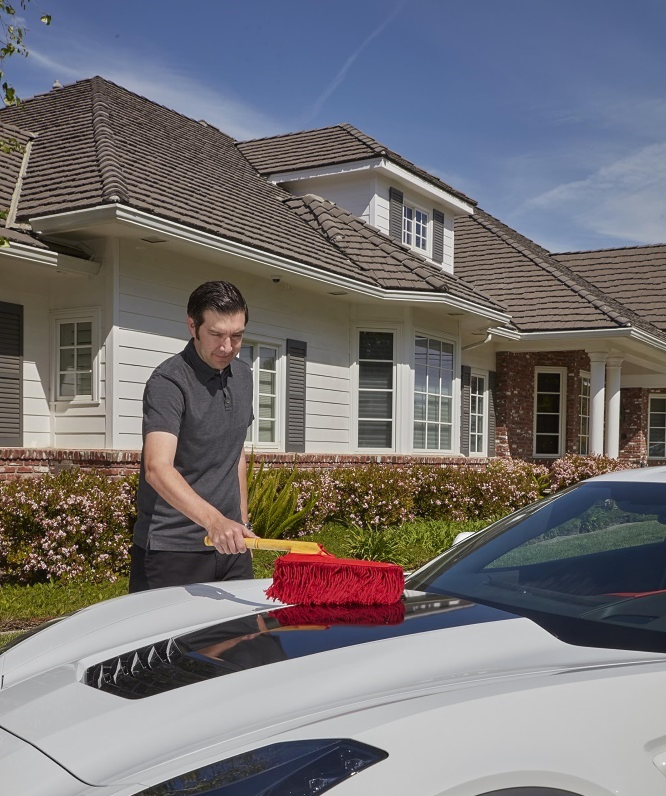 California Car Duster 62442 Standard Car Duster with Wooden Handle