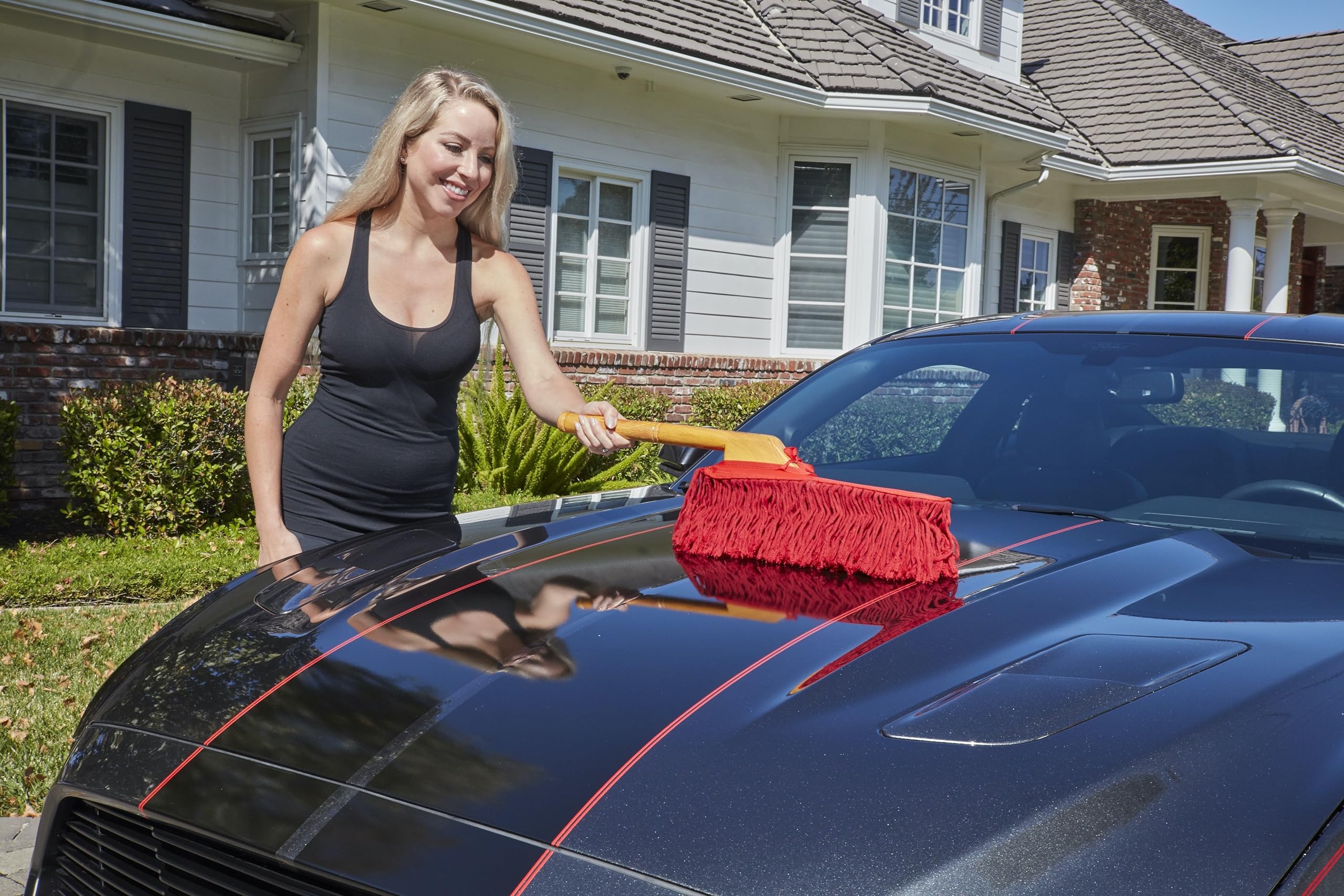 California Car Duster 62442 Standard Car Duster with Wooden Handle