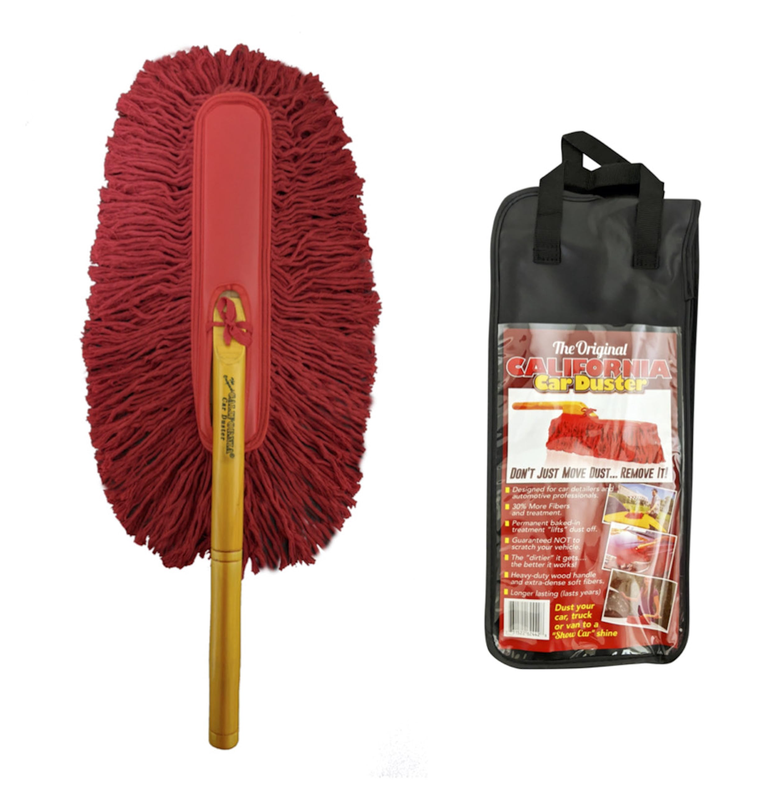 California Car Duster 62442 Standard Car Duster with Wooden Handle
